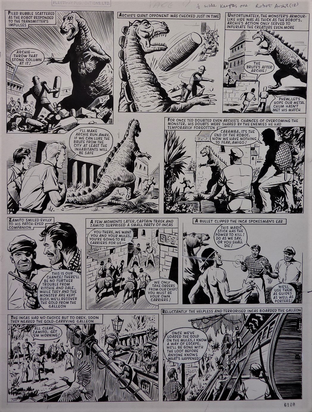 Robot Archie par Ted Kearon - Planche originale