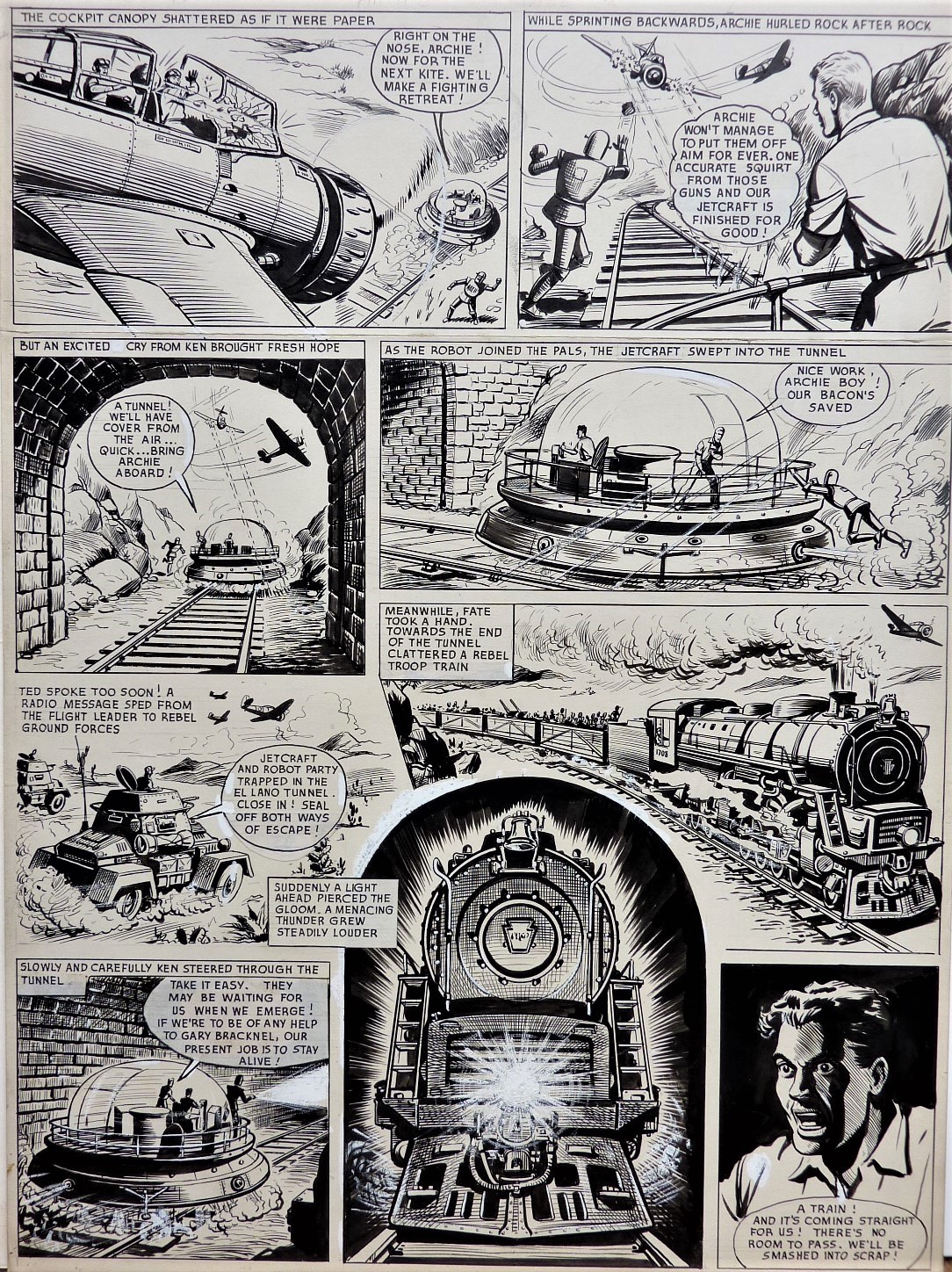 Robot Archie par Ted Kearon - Planche originale