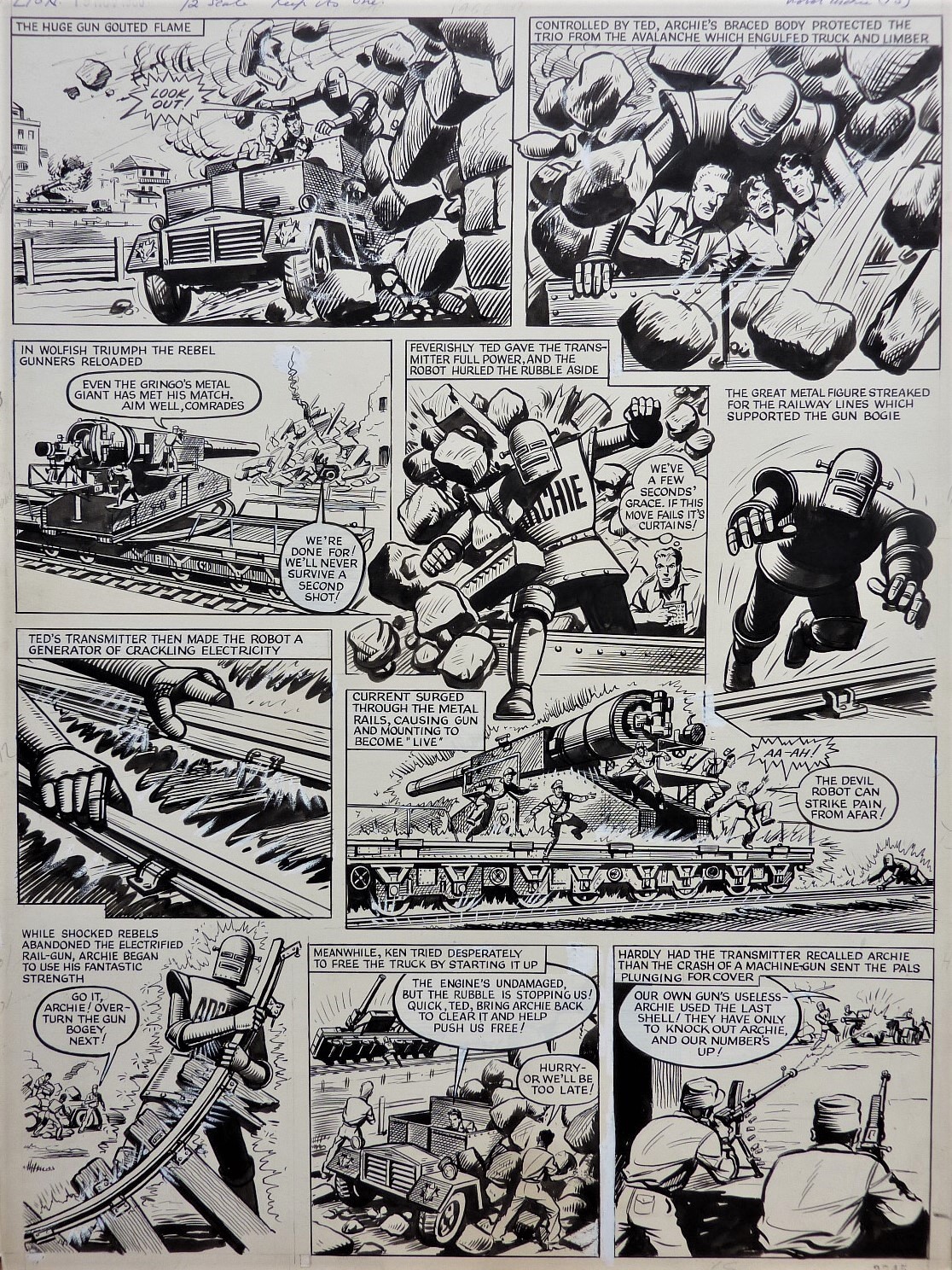 Robot Archie par Ted Kearon - Planche originale