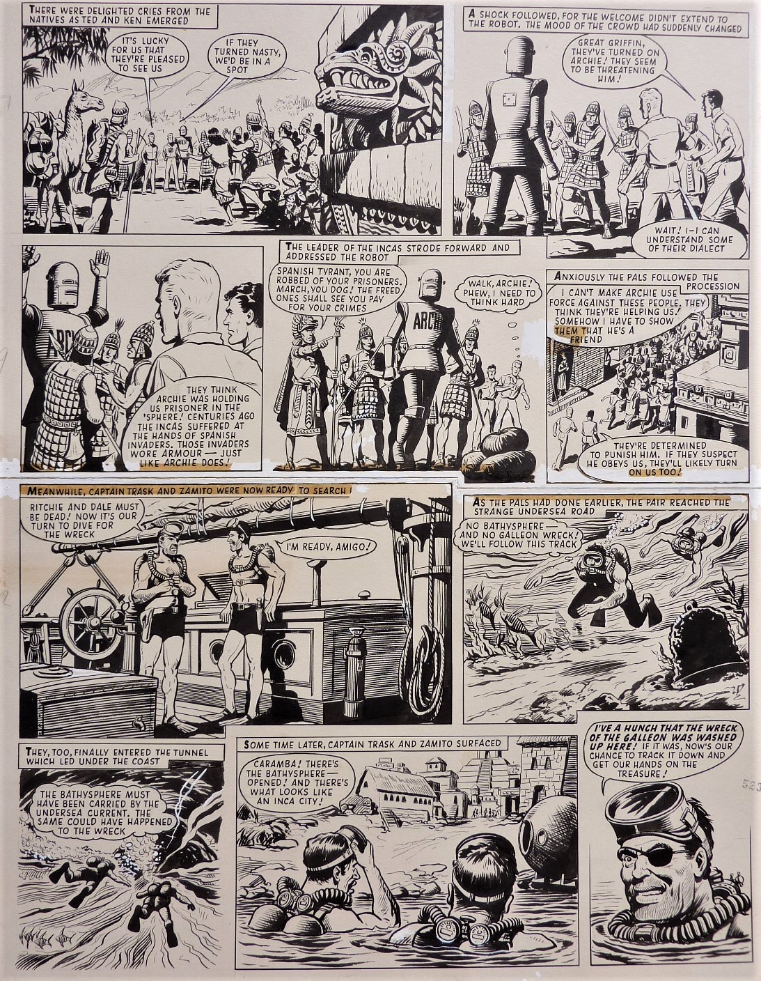 Robot Archie par Ted Kearon - Planche originale