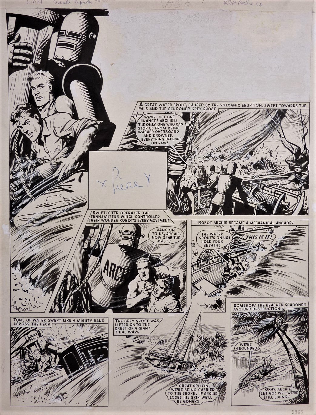 Robot Archie par Ted Kearon - Planche originale