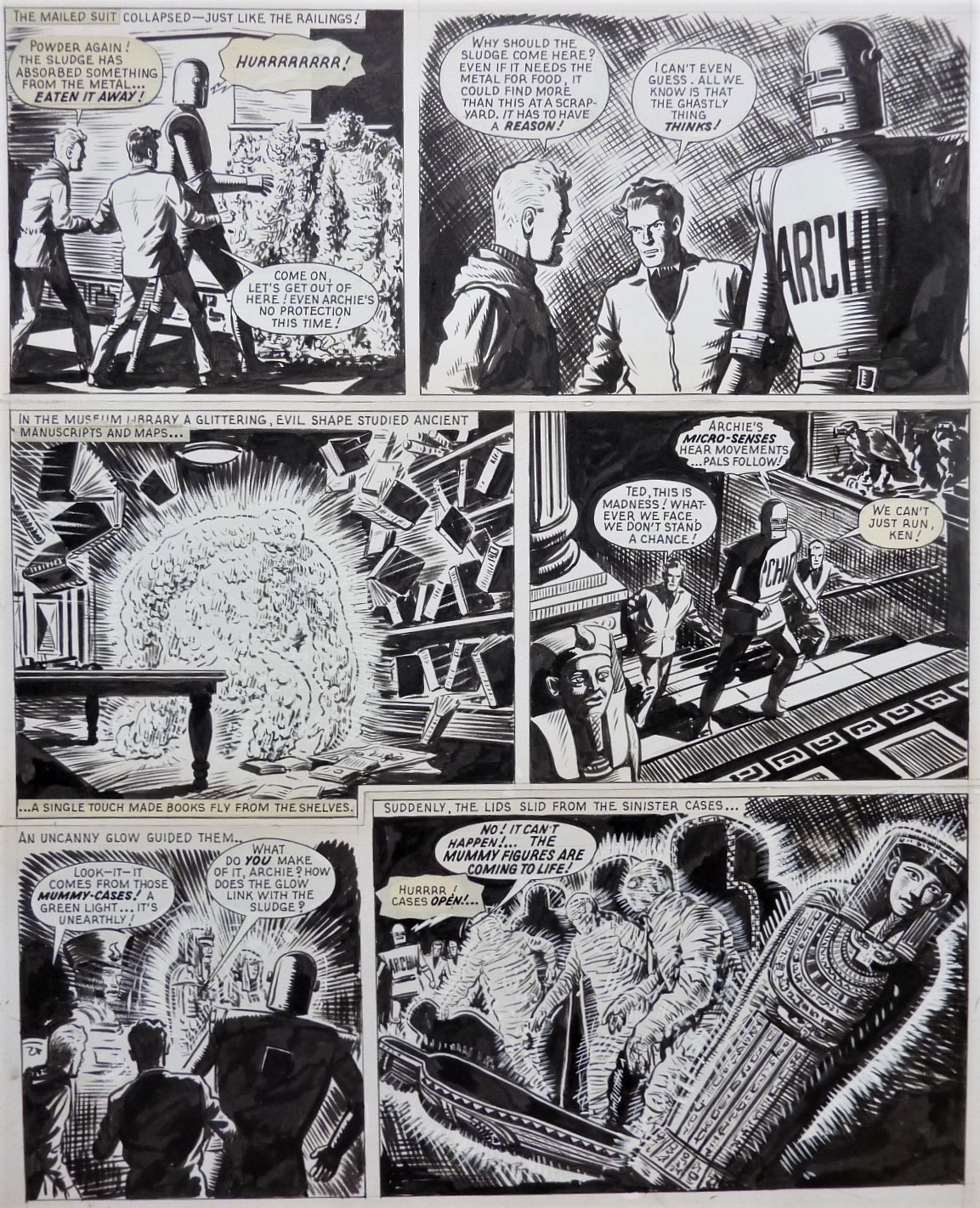 Robot Archie par Ted Kearon - Planche originale
