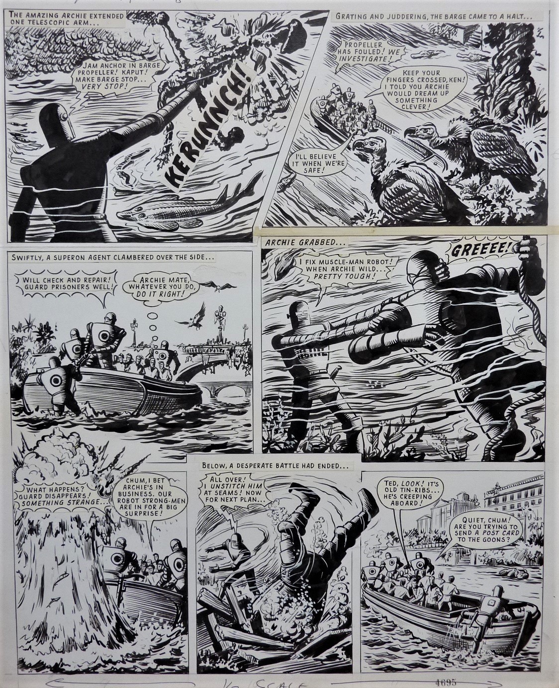 Robot Archie par Ted Kearon - Planche originale
