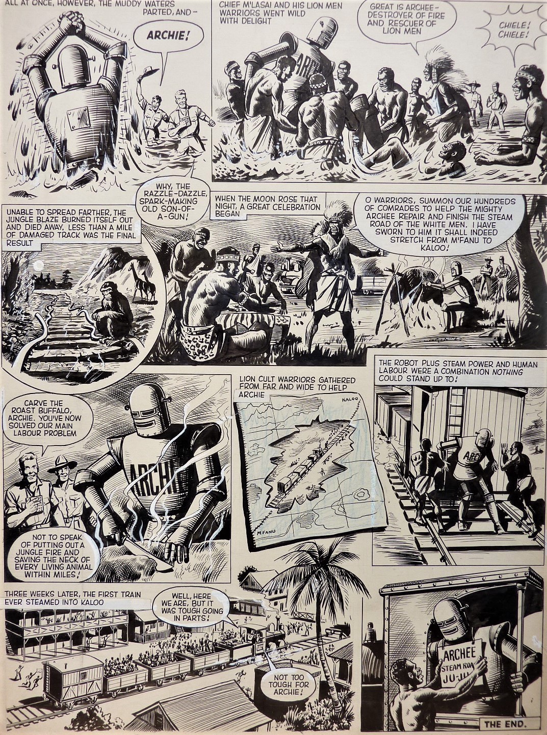 Robot Archie par Ted Kearon - Planche originale