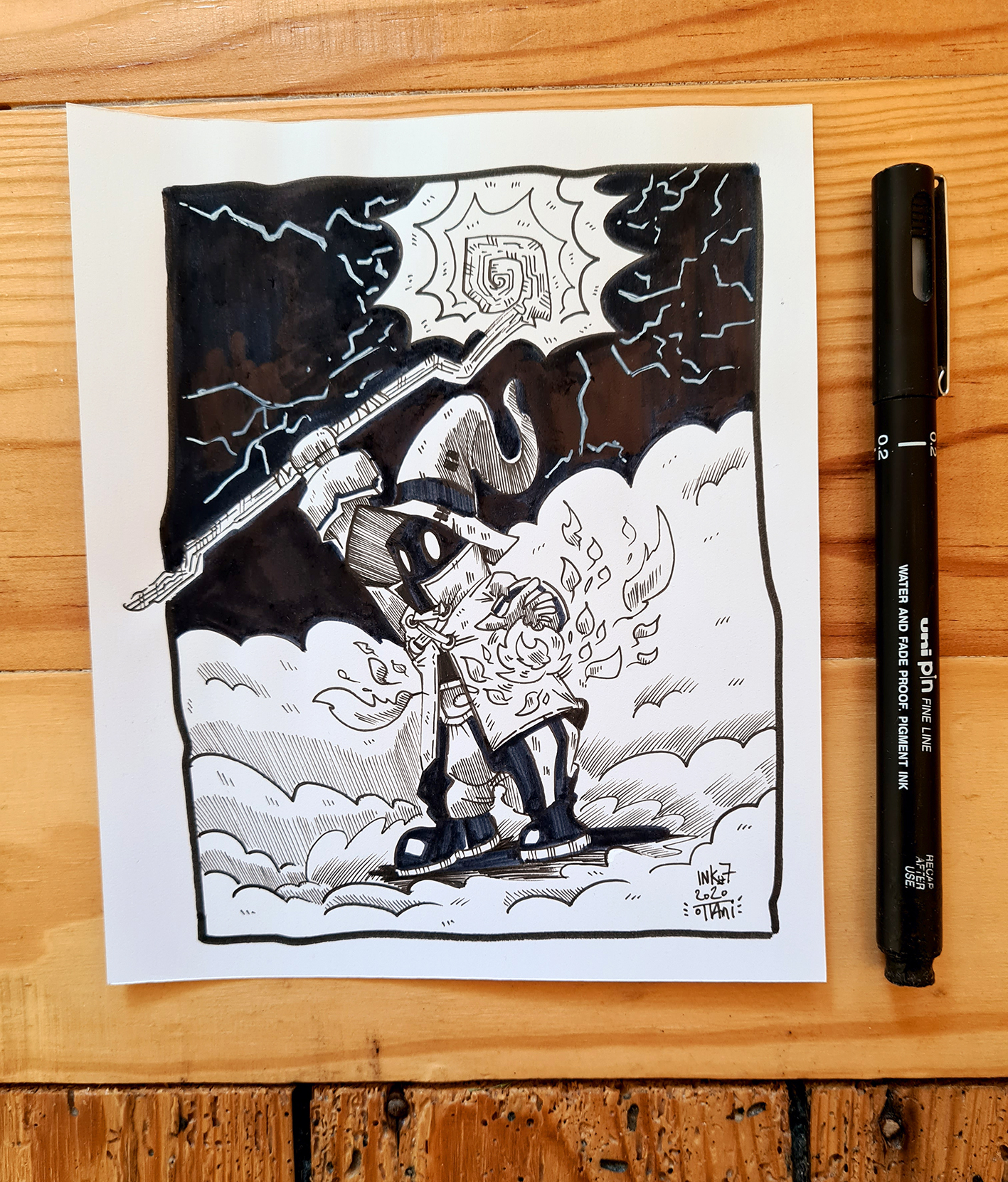 oTTami, Dessin original de l'Inktober 2020 : Bibi de FF IX - Illustration originale