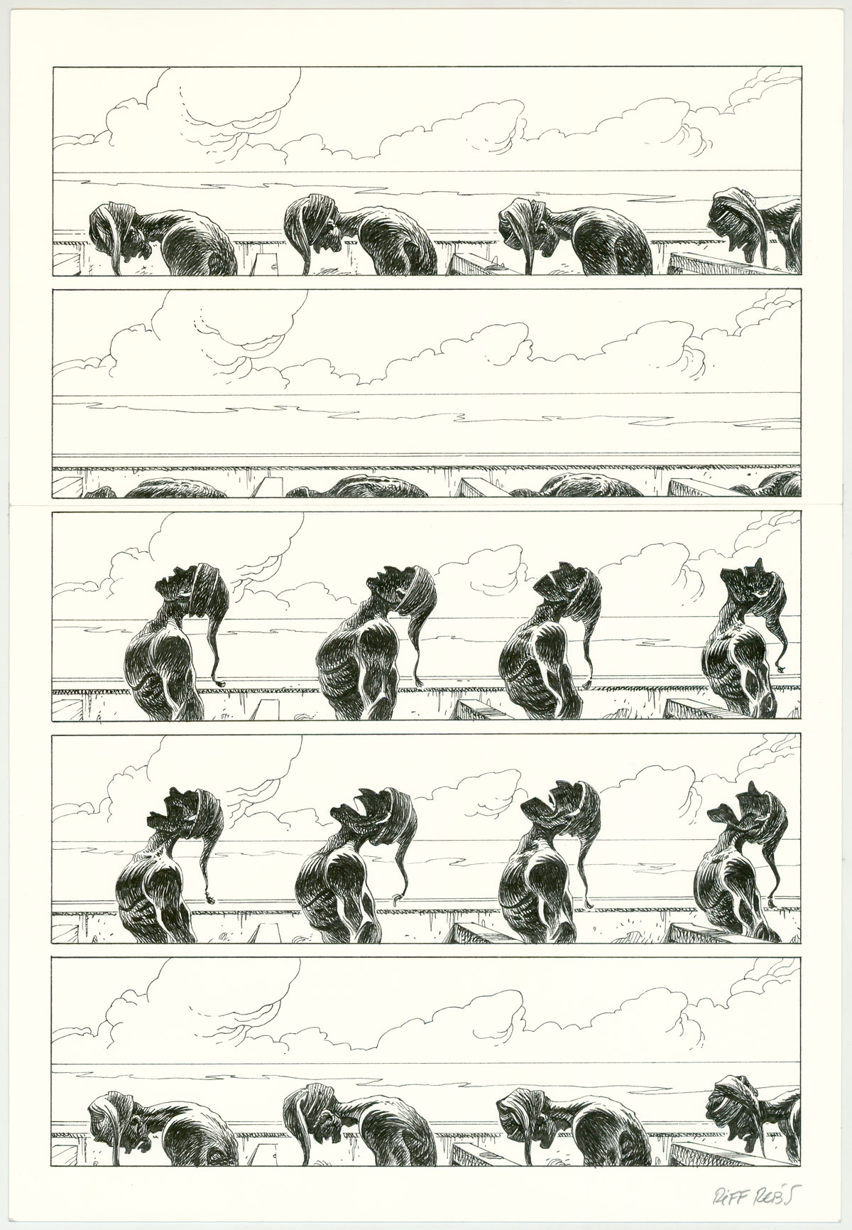 Riff Reb's, Hommes à la Mer "la Chiourme" - Planche originale