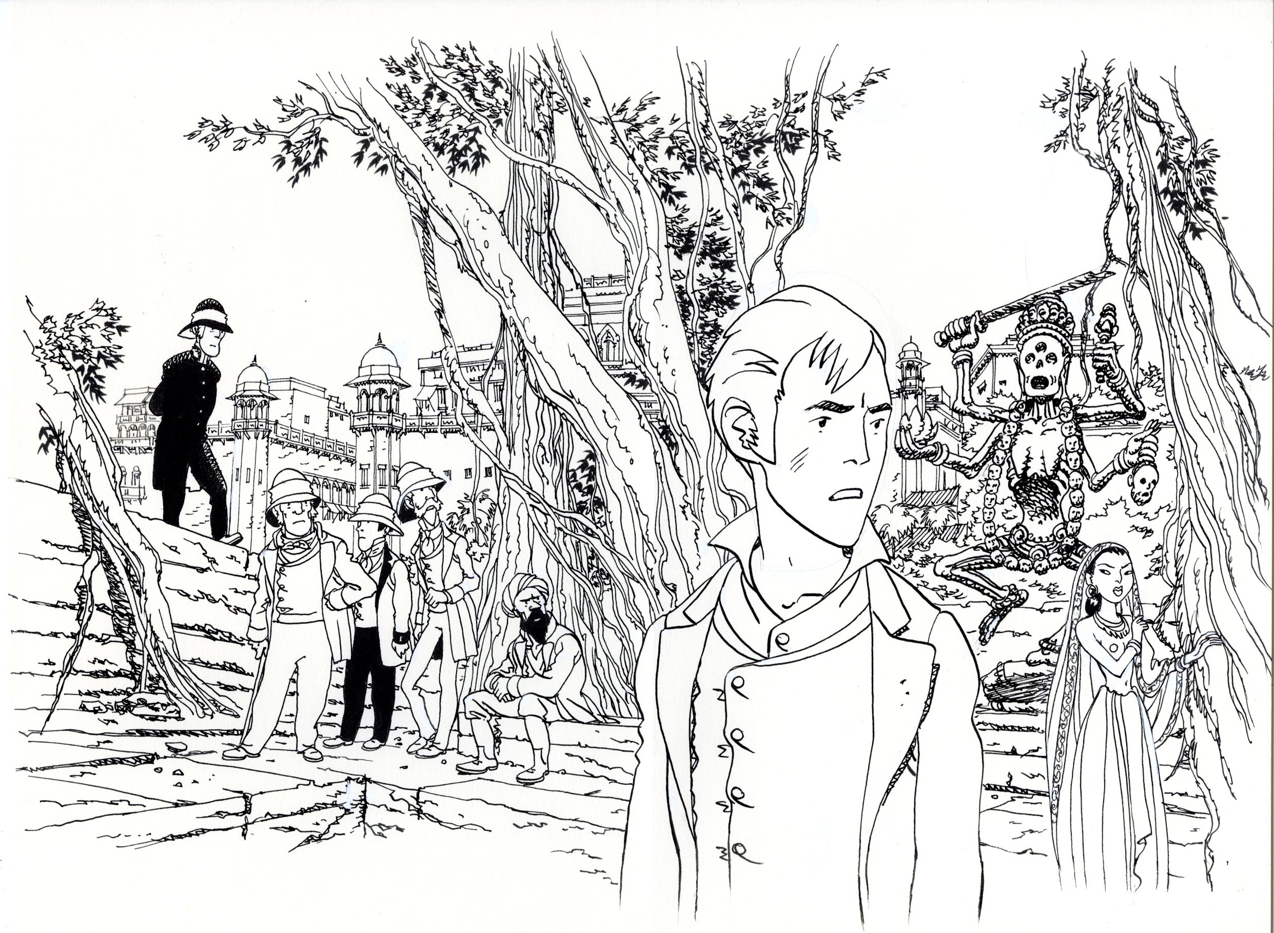 RAJ 3 : Ayesha par Didier Conrad, Wilbur - Couverture originale