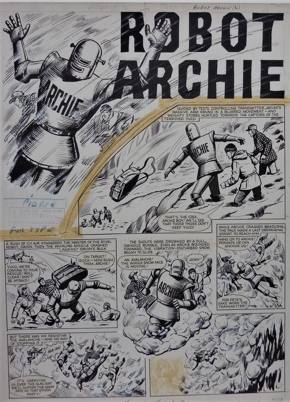 Robot Archie par Ted Kearon - Planche originale