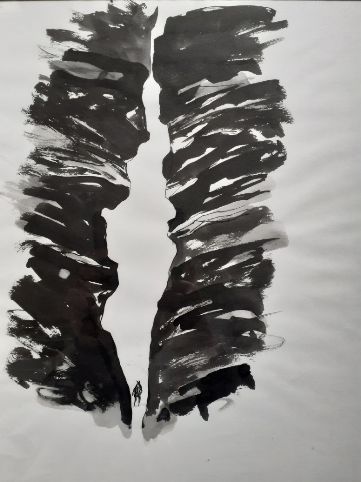 George Pratt, Wolverine Netsuke - illustration encre et Lavis ...