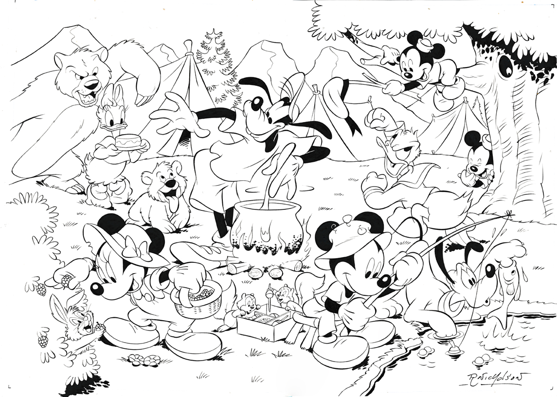 Raymond Nicholson | Mickey and friends jigsaw illustration ...