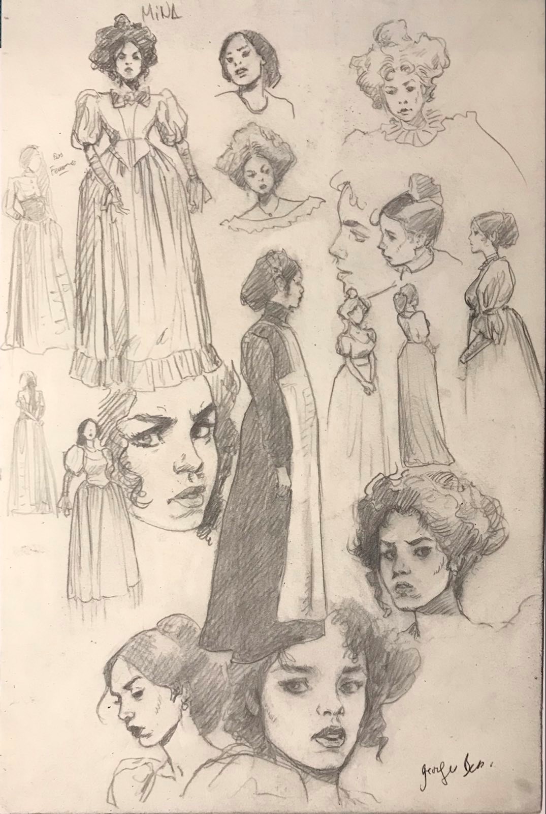 Georges Bess, Etude de personnages pour Dracula - Œuvre originale