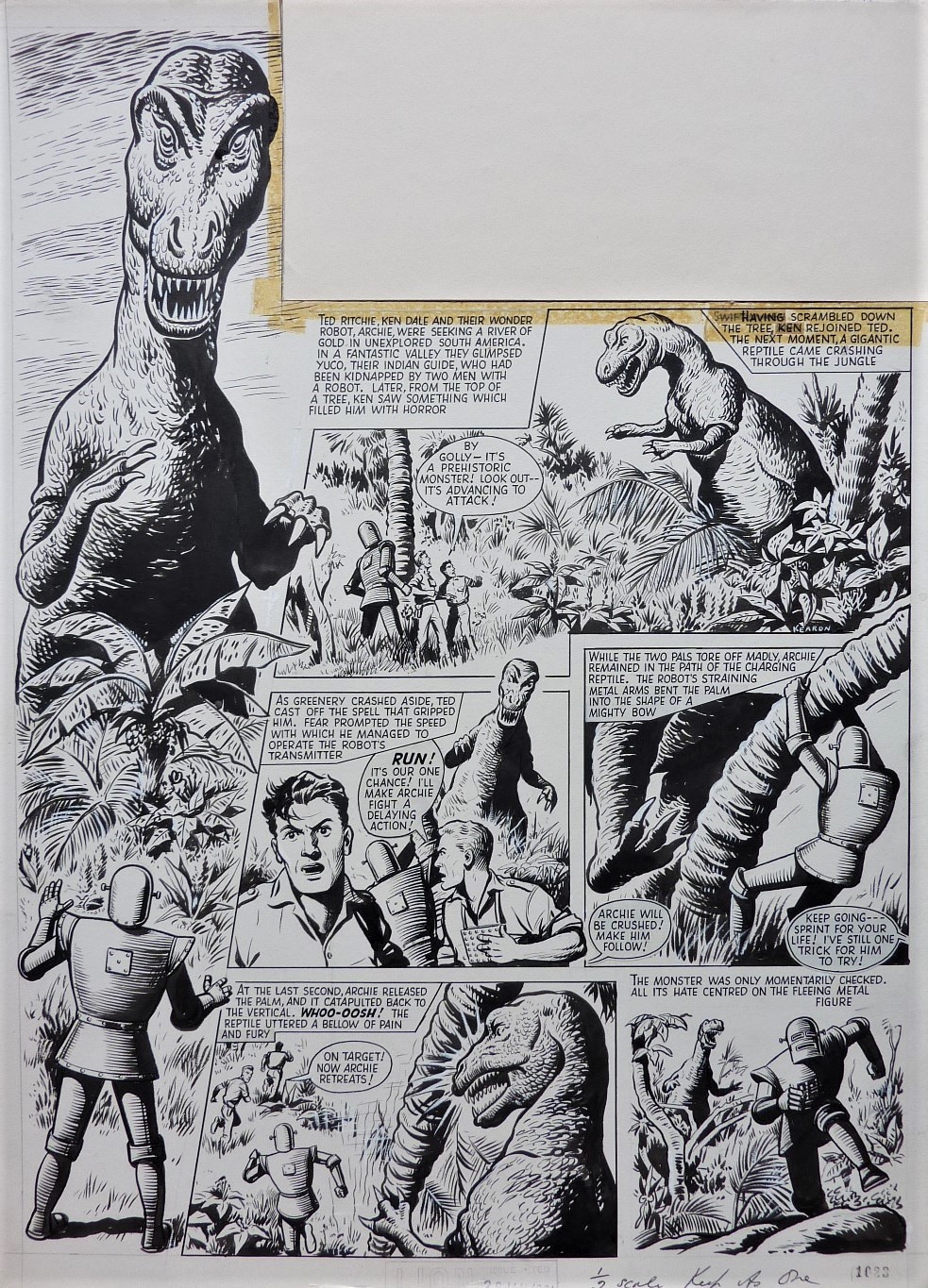 Robot Archie par Ted Kearon - Planche originale