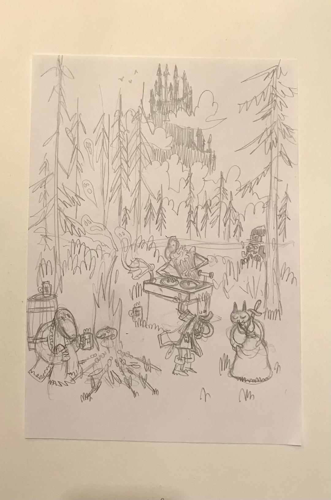 Donjon par Lewis Trondheim - Illustration originale