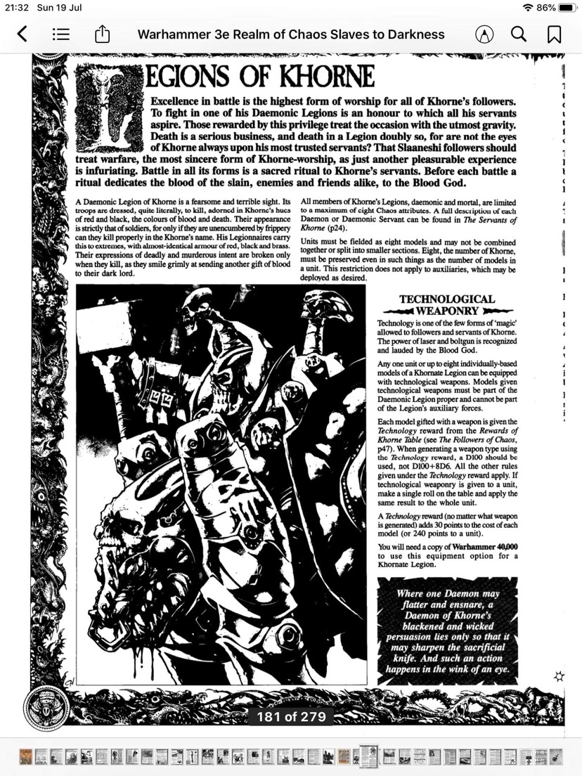 Original B&W illustration. Gary Harrod - Khorne Juggernaut Rider Realm ...