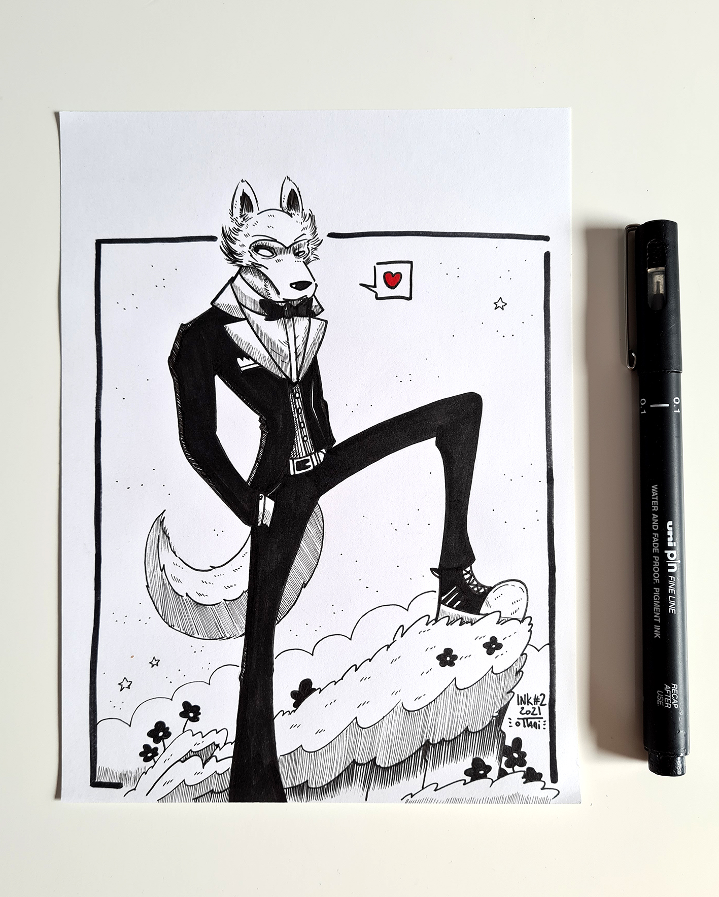 oTTami, Dessin original de l'Inktober 2021 : Legoshi de Beastars ! - Illustration originale