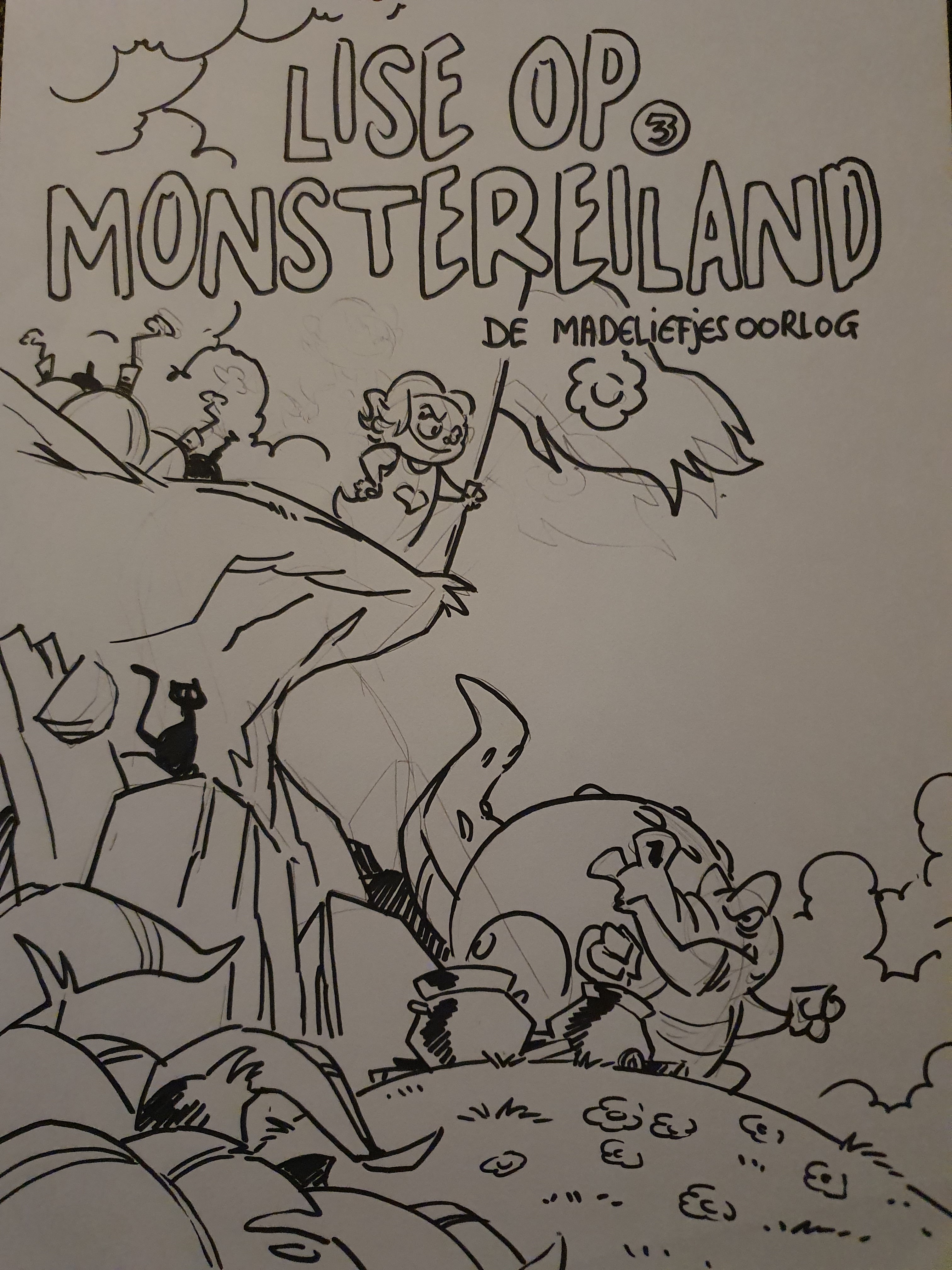 Kristof Berte, Lise op monstereiland schets - Dédicace