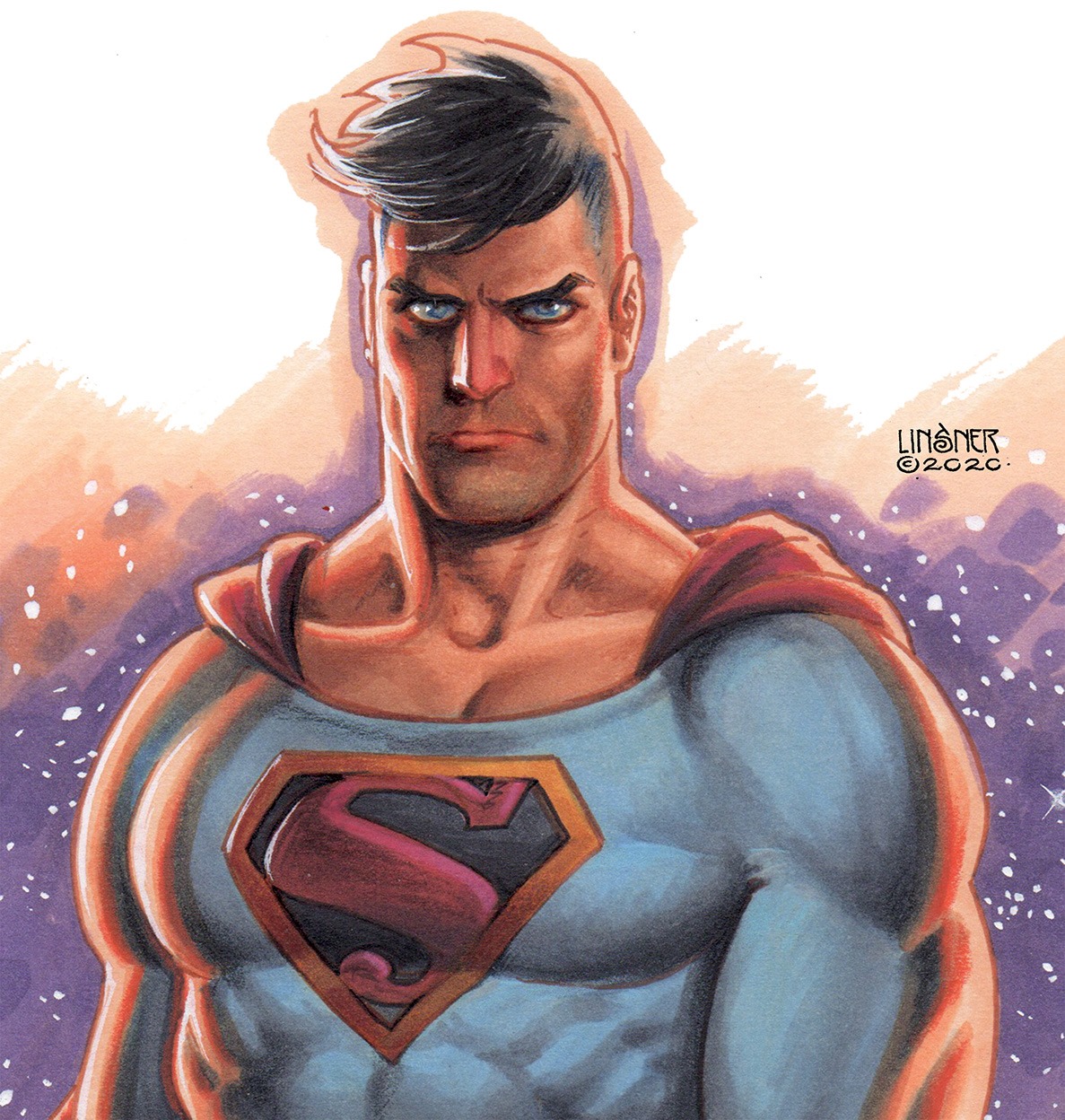 "Superman" par Joseph Michael Linsner - Illustration originale