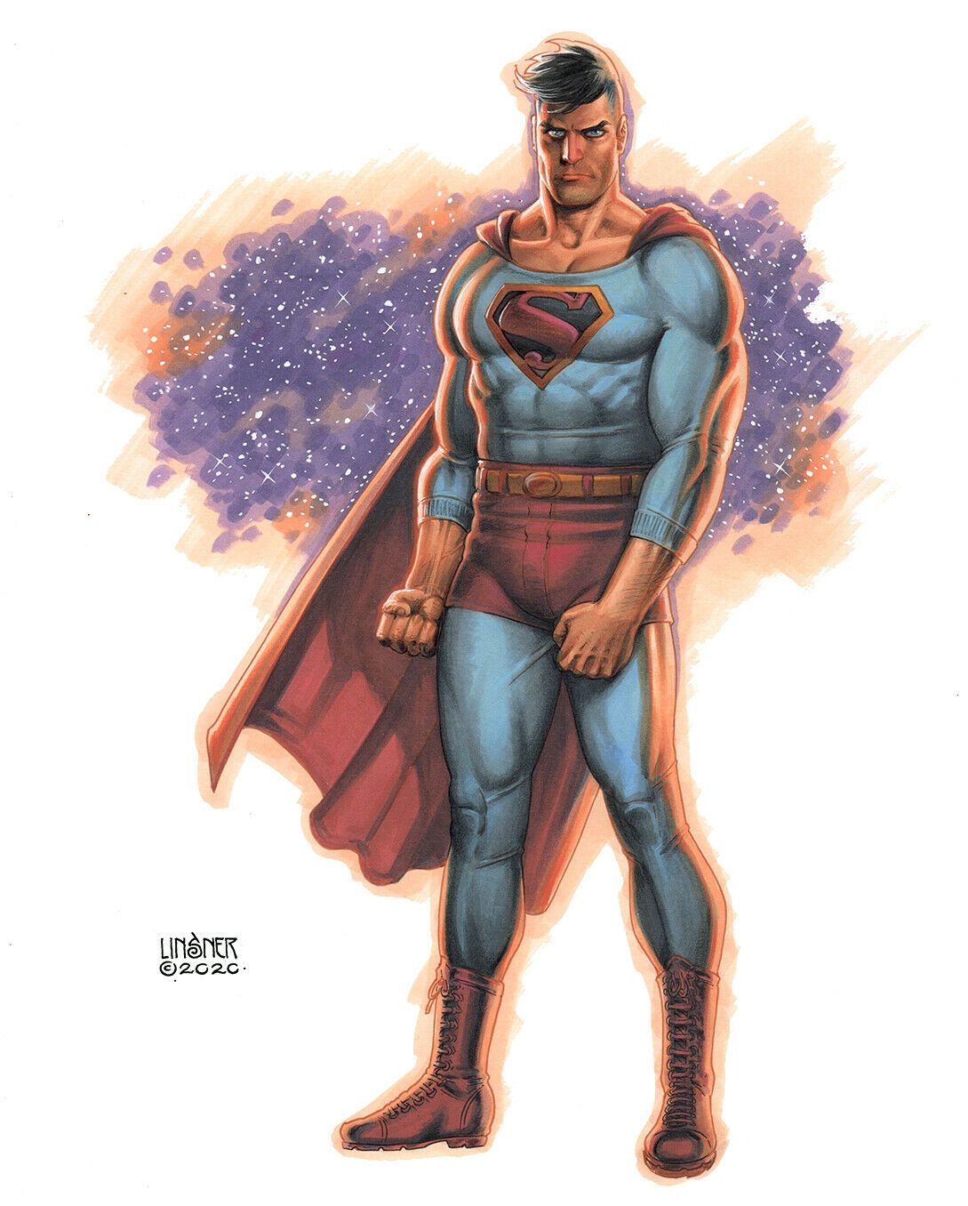 "Superman" par Joseph Michael Linsner - Illustration originale