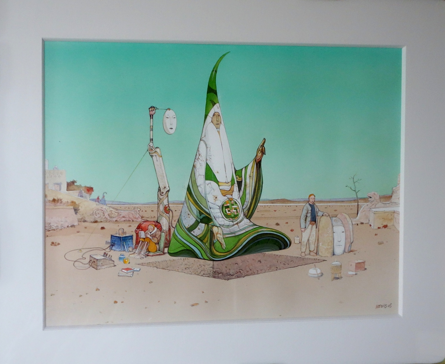 Moebius - Mixte technique pour la couverture de '40 Days dans le Désert ...