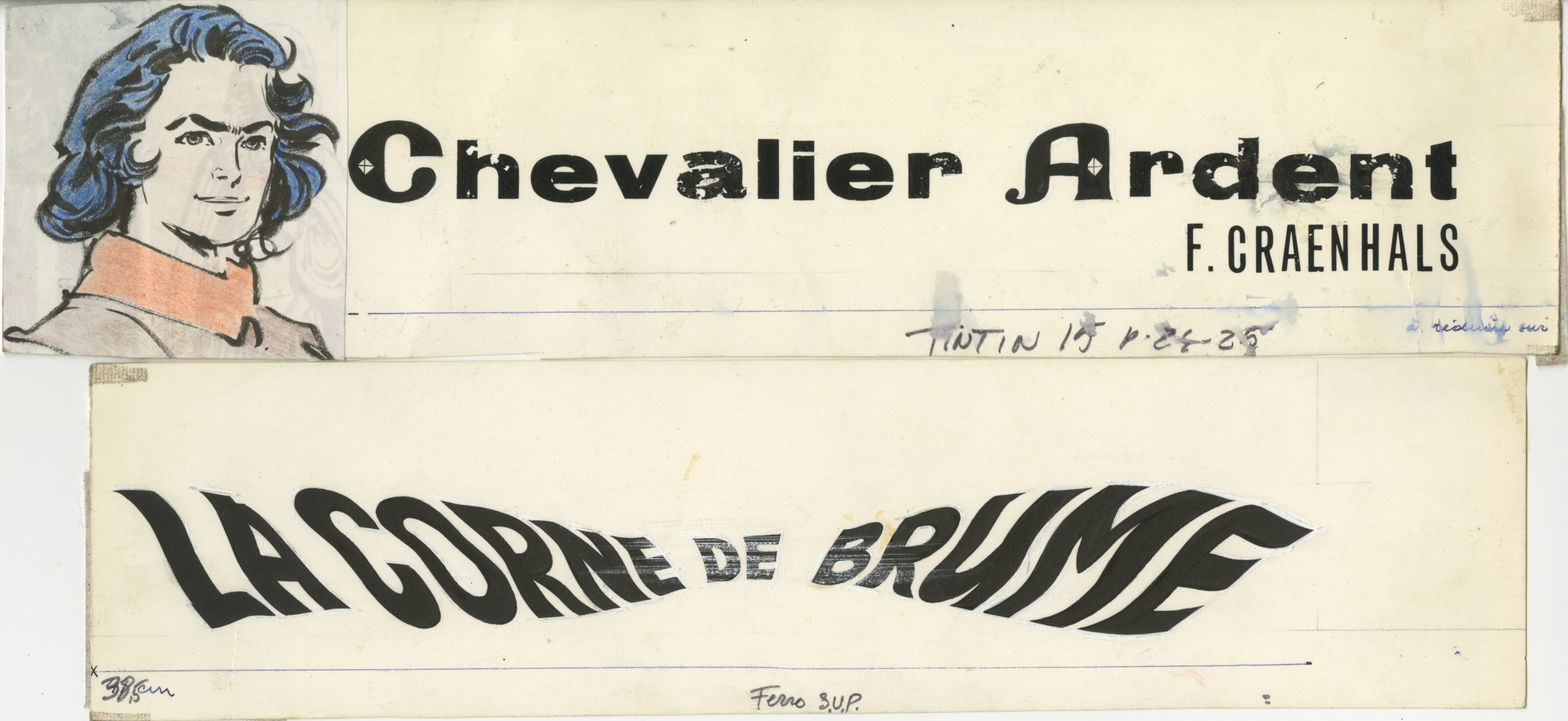 François Craenhals, Bandeau-Titre pour Chevalier Ardent - Original ...
