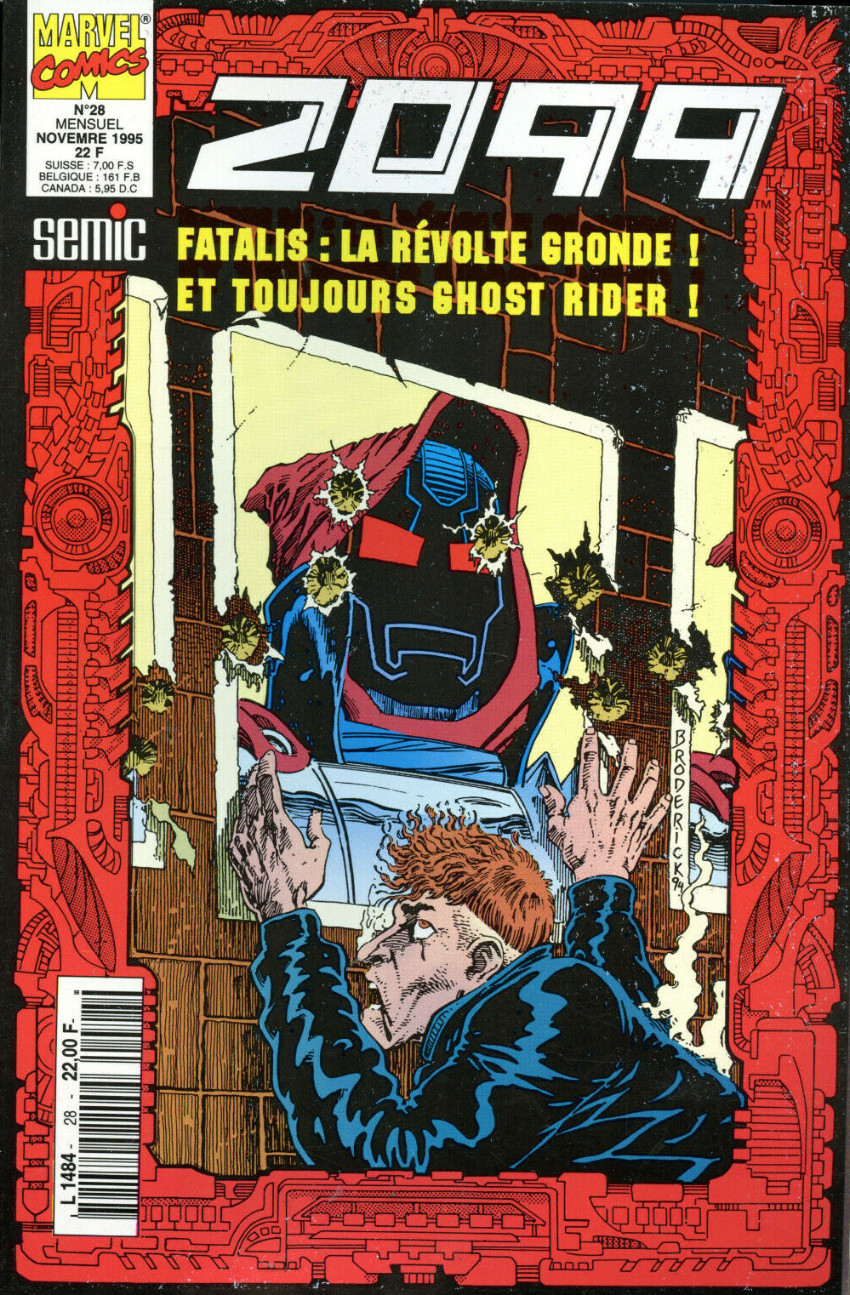 Pat Broderick, Couverture Originale (montage) 2099 n°28 éditions Semic ...