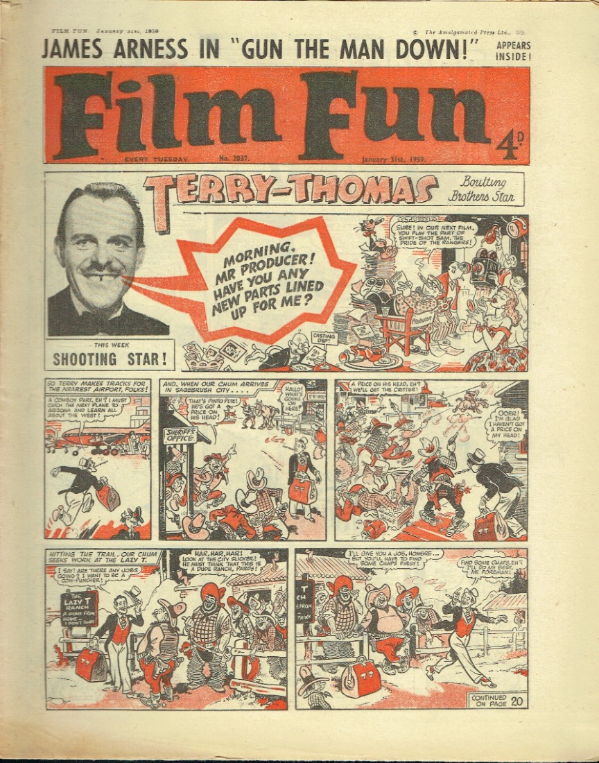 Terry THOMAS by Roy Wilson - Comic Strip