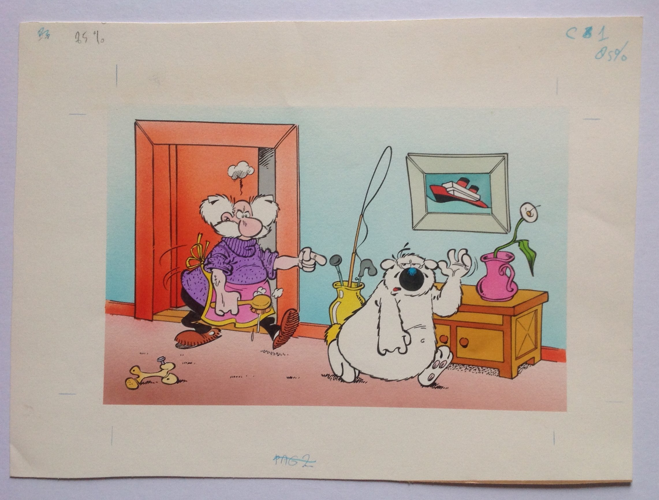 Dupa, Illustration originale Cubitus (Dommel) dessin original Cubitus ...