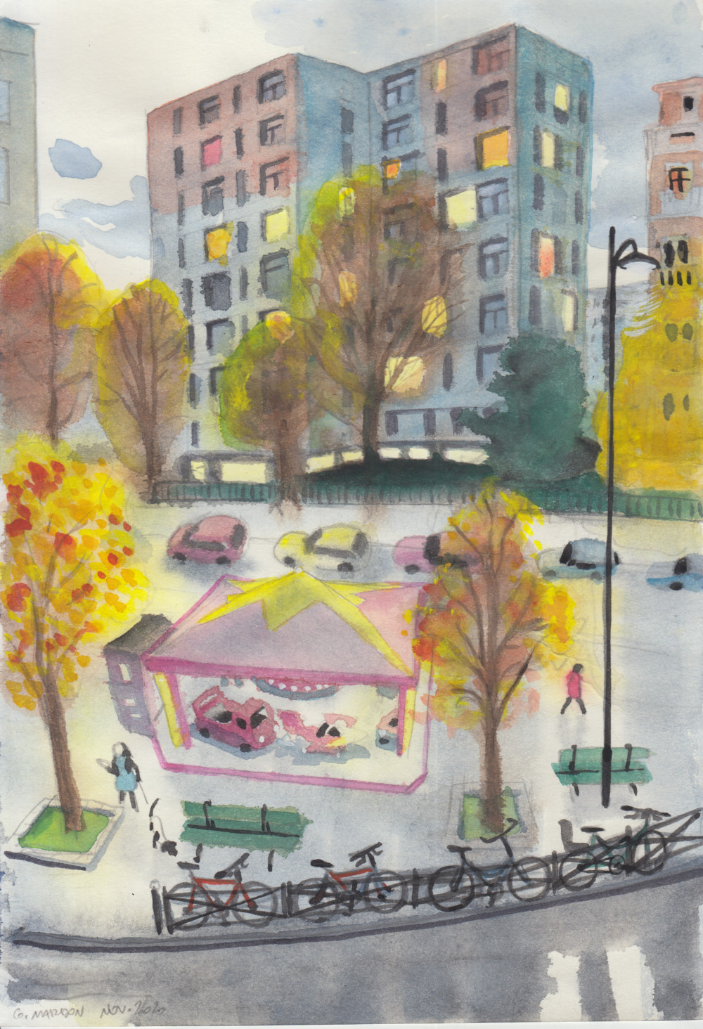 En vente - Grégory Mardon - Manège par Grégory Mardon - Illustration