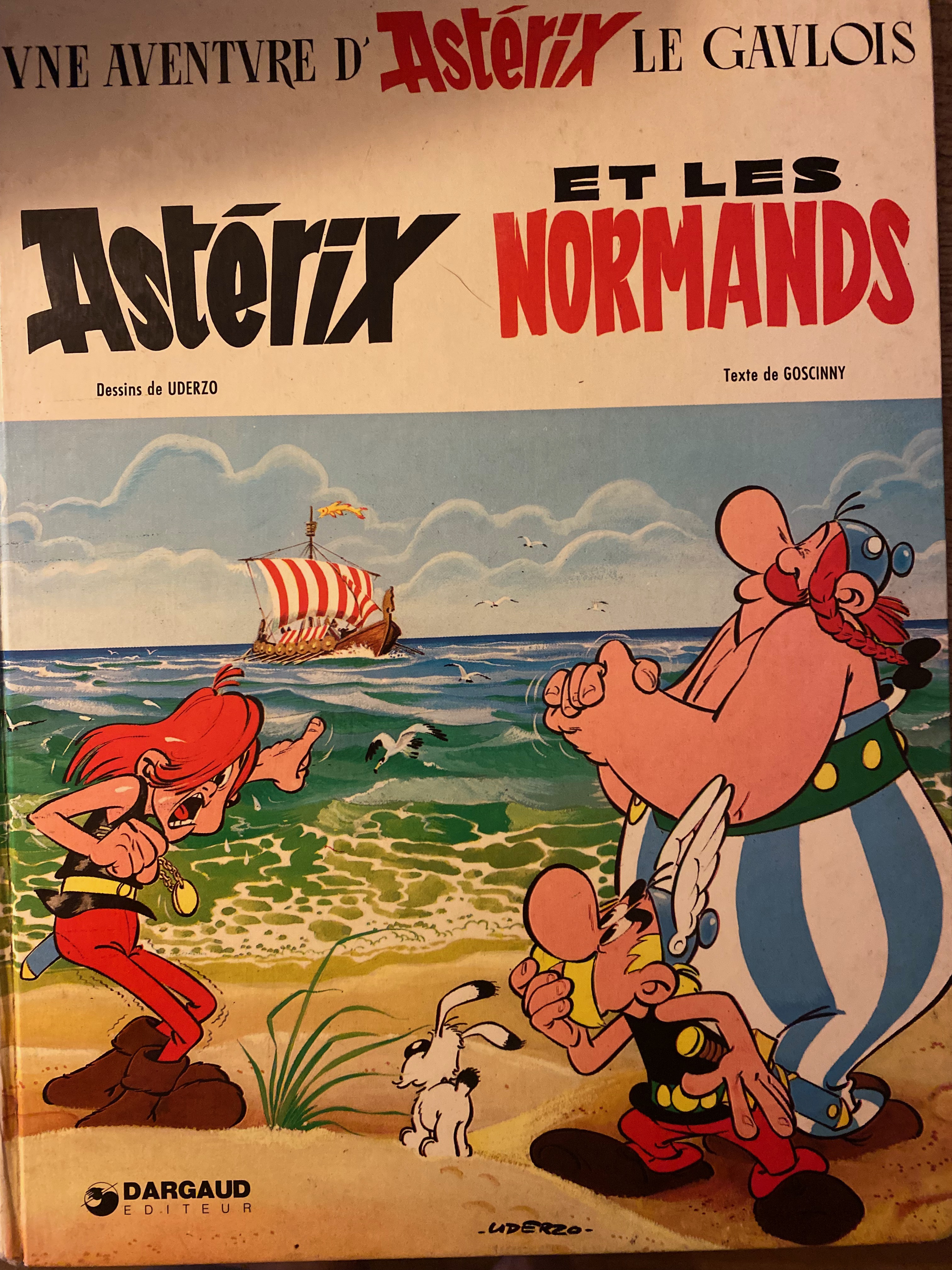 Uderzo, illustration originale,"Astérix et les normands", Falbala ...