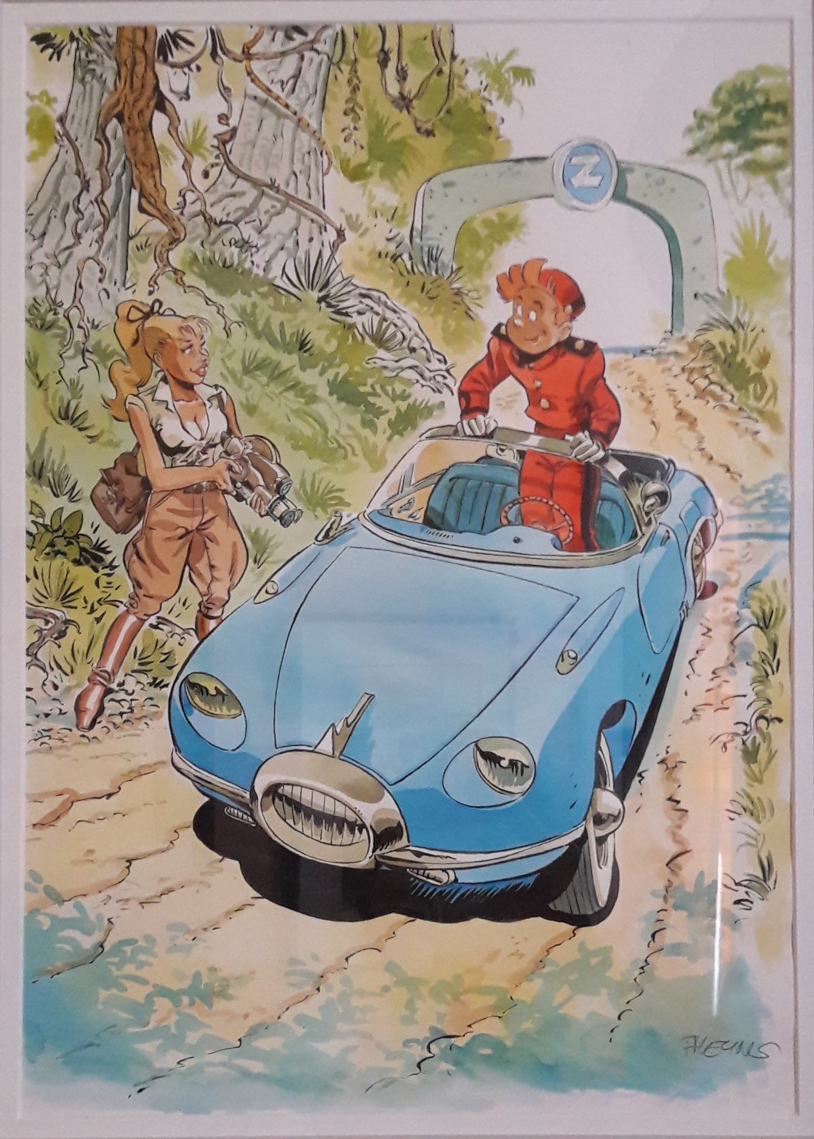 Meynet - Hommage à Spirou - Original Illustration