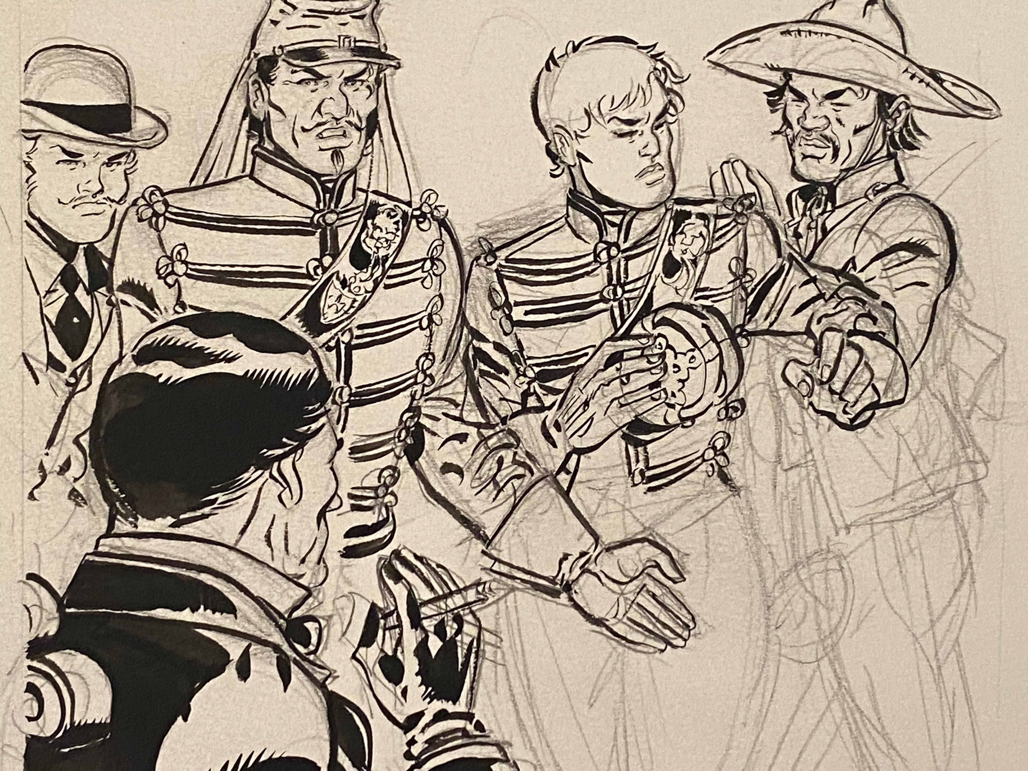 Felix Meynet, illustration originale, double strip complet, "Sauvage ...