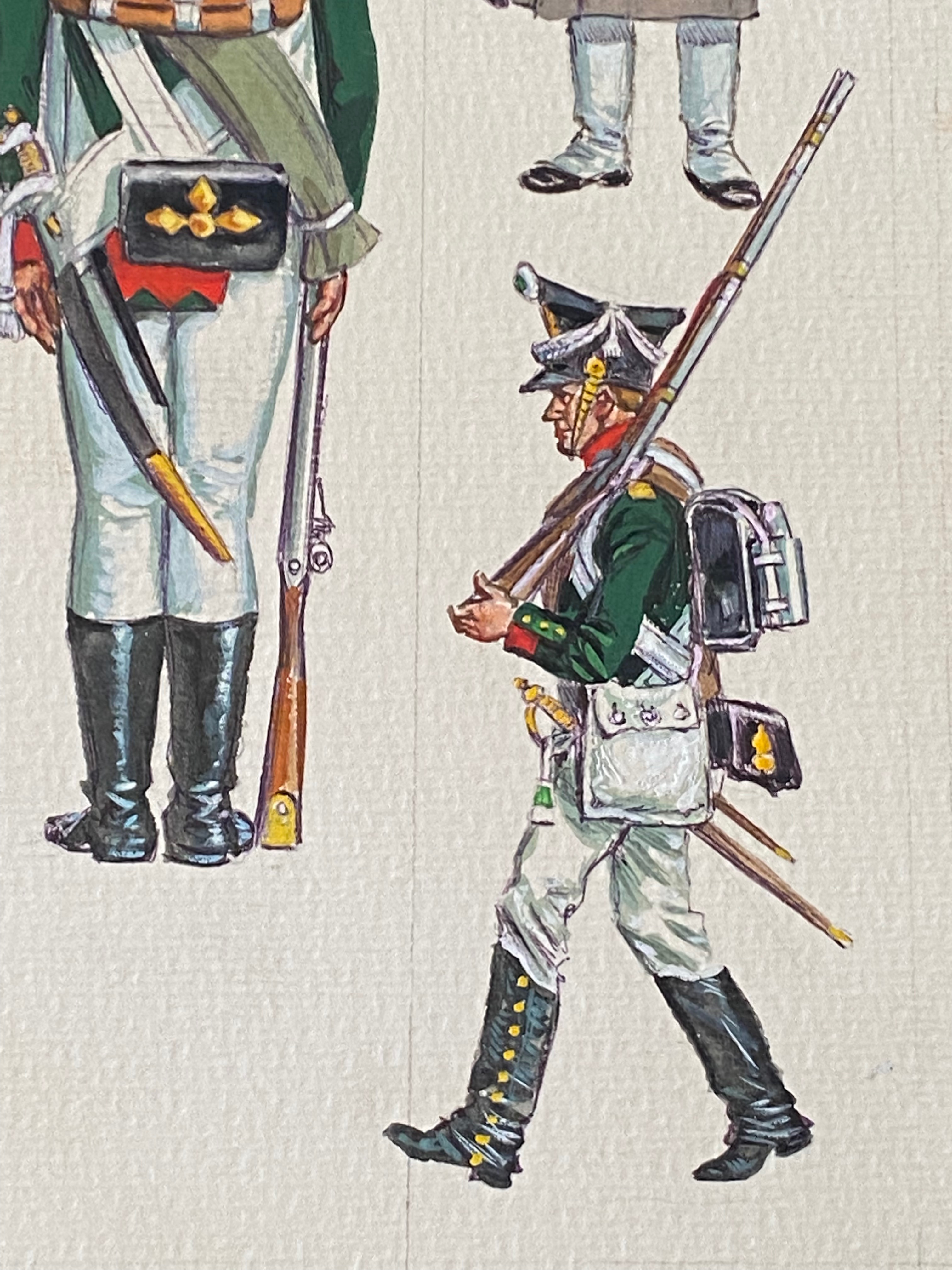 L.&F. Funcken, planche originale, "Le Costume et les Armes des Soldats ...