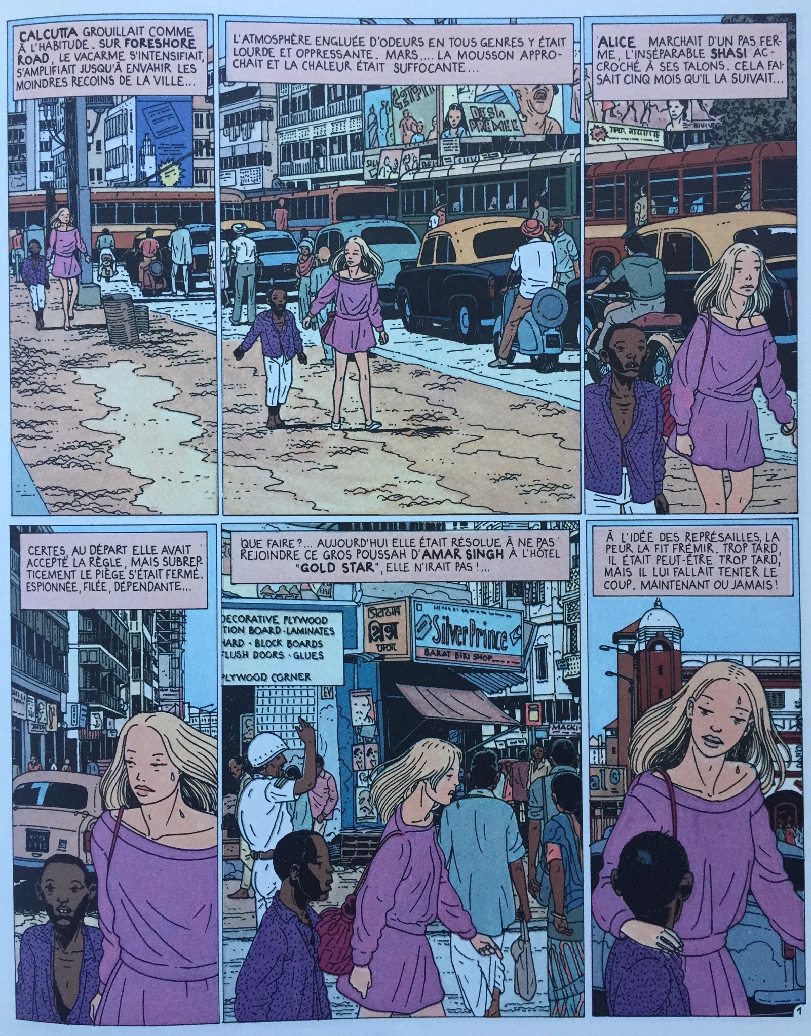 Ceppi, Stéphane Clément, L'étreinte d'Howrah, planche n°1, 1982 ...