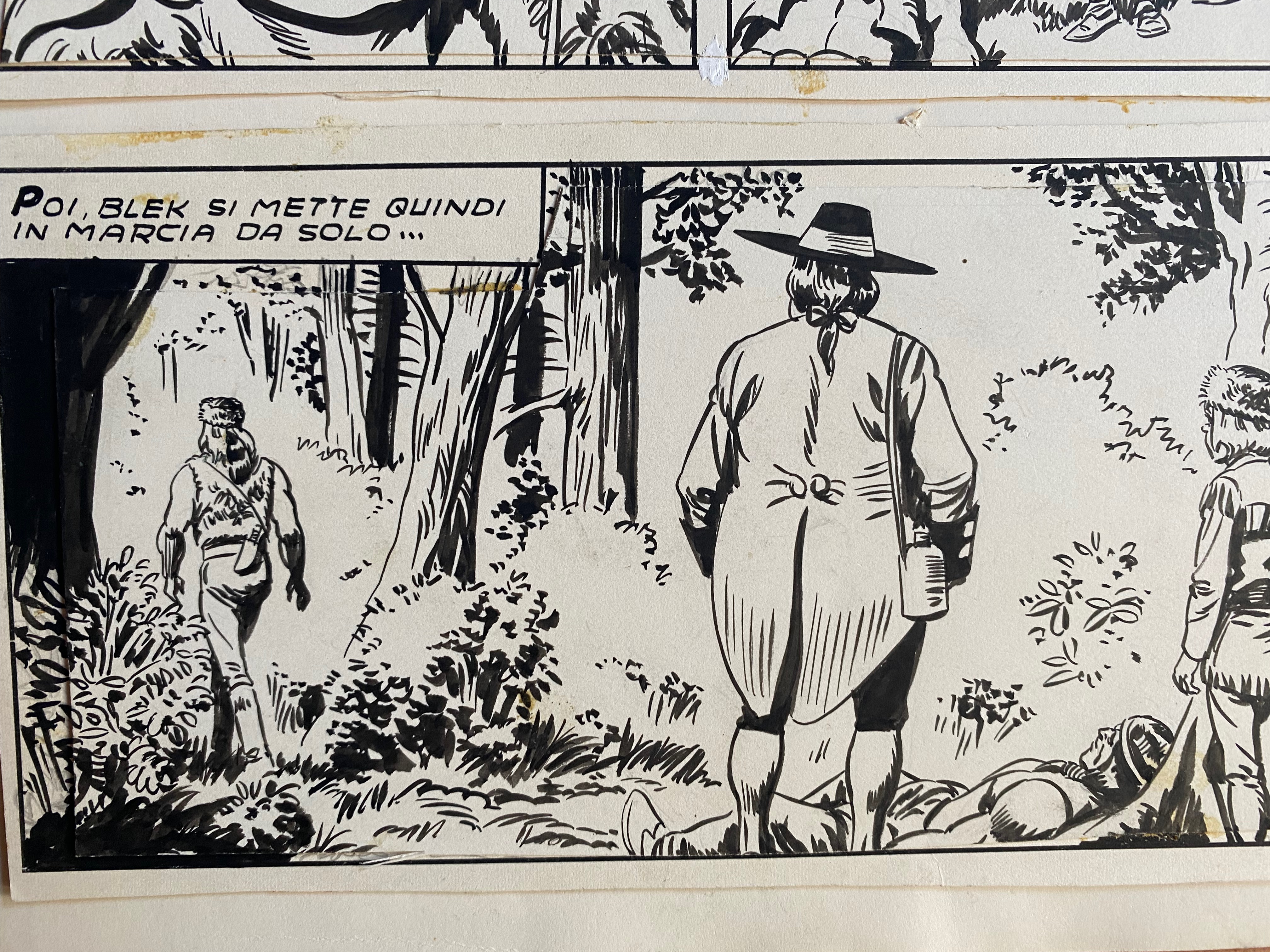 Franco Bignotti, planche originale, Blek le Roc. - Planche originale
