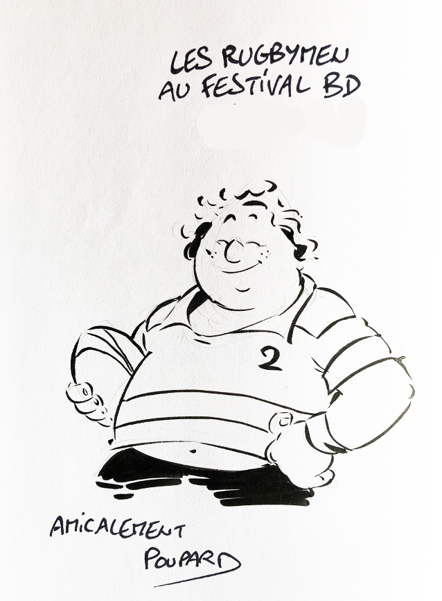 Poupard, Beka, Les Rugbymen (tome 1) - Dédicace