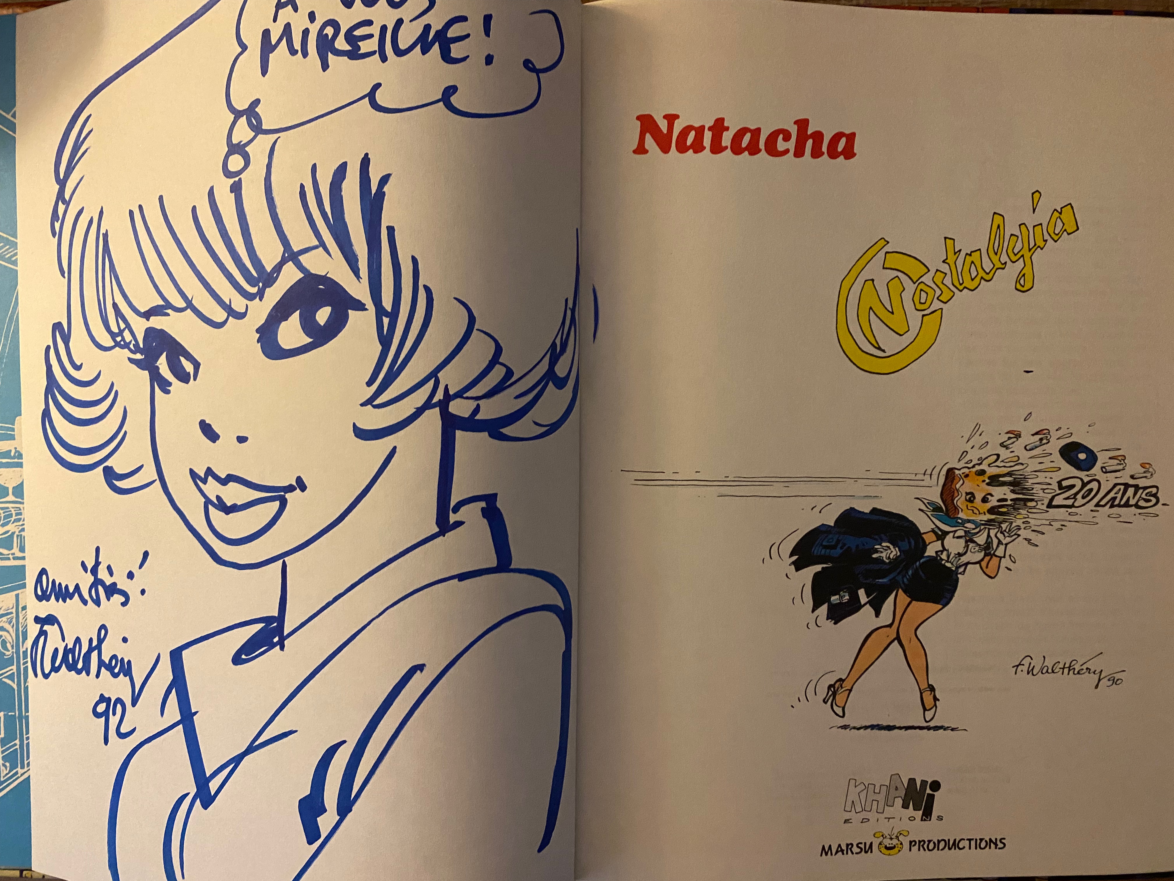 François Walthéry, illustration originale, Natacha, "Nostalgia, Spécial ...