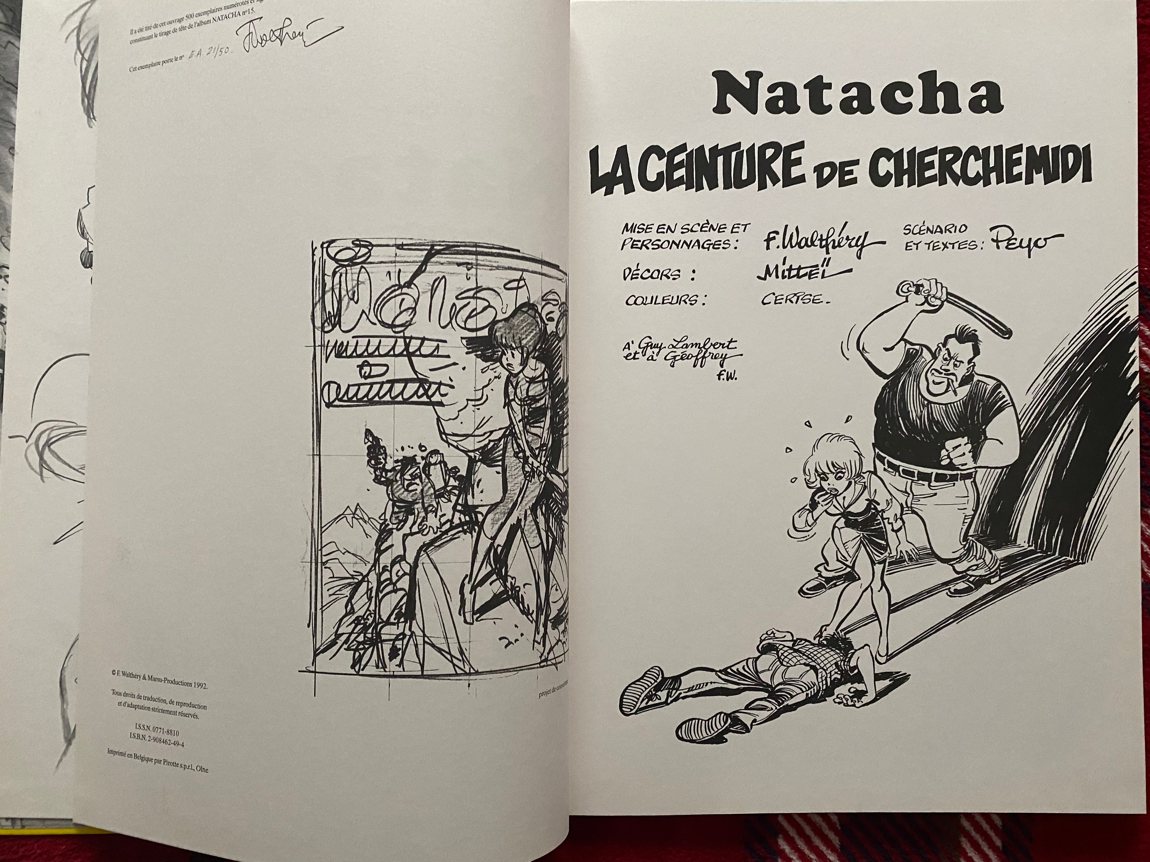 François Walthéry, illustration originale, étude de personnage pour ...