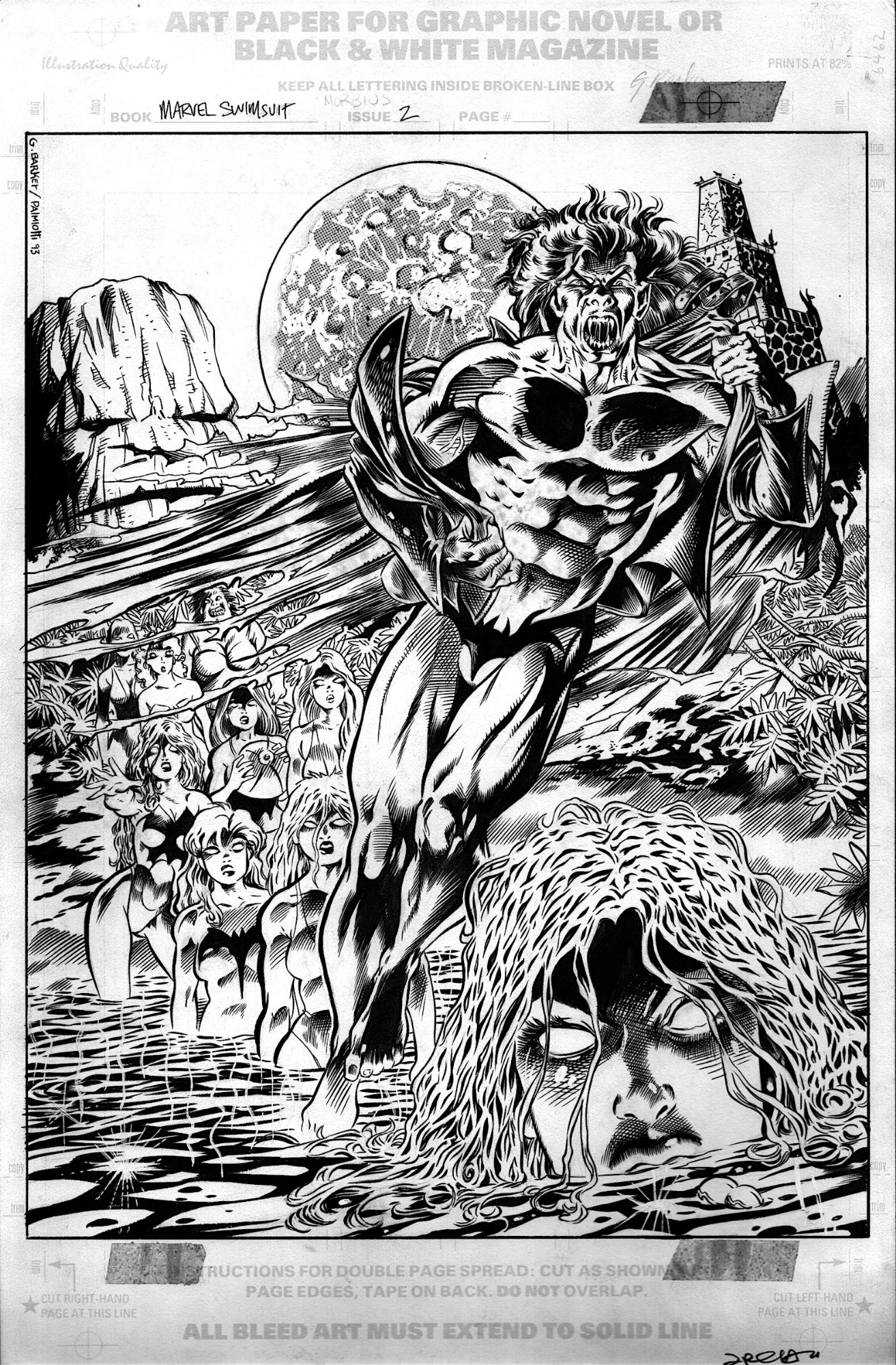 Gary Barker, Jimmy Palmiotti, Marvel Swimsuit Special #2 P17 : Morbius ...