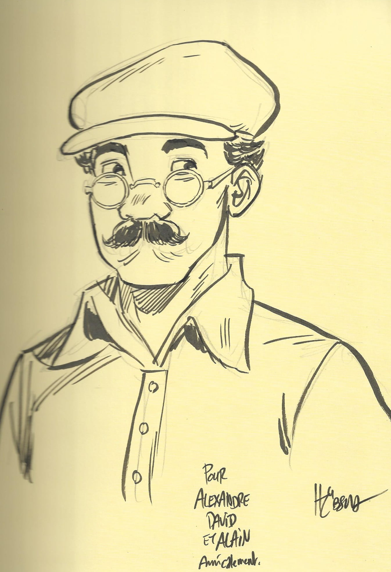 Eric Hübsch, Joseph Pagnol -Dédicace sur l'album Partie de boules - Sketch