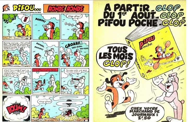 Mas, Pifou, planche gag Ronds Ronds, Pif Gadget#180, 1972. - Planche ...