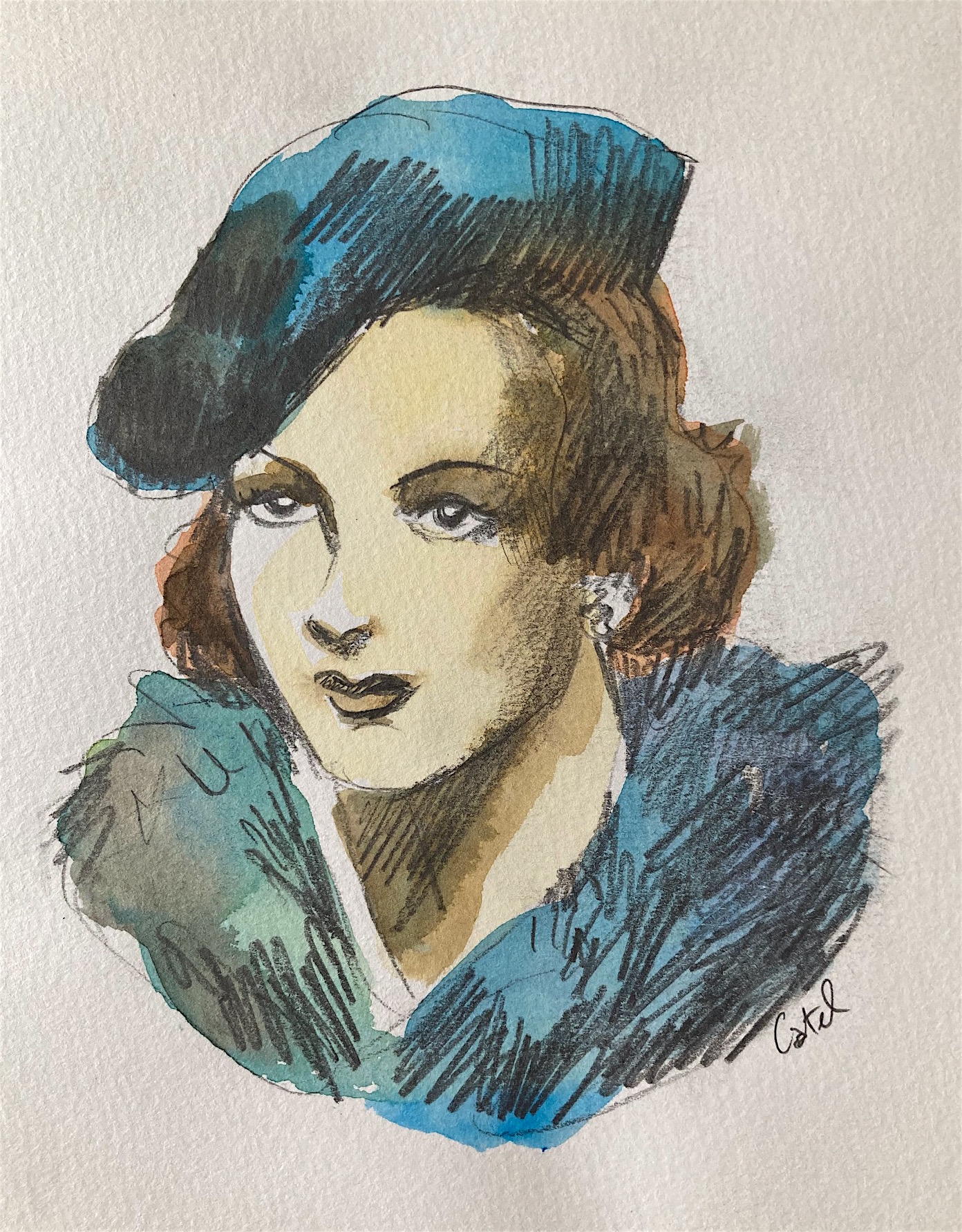 Catel, Mireille Balin (Dolor) - Illustration originale