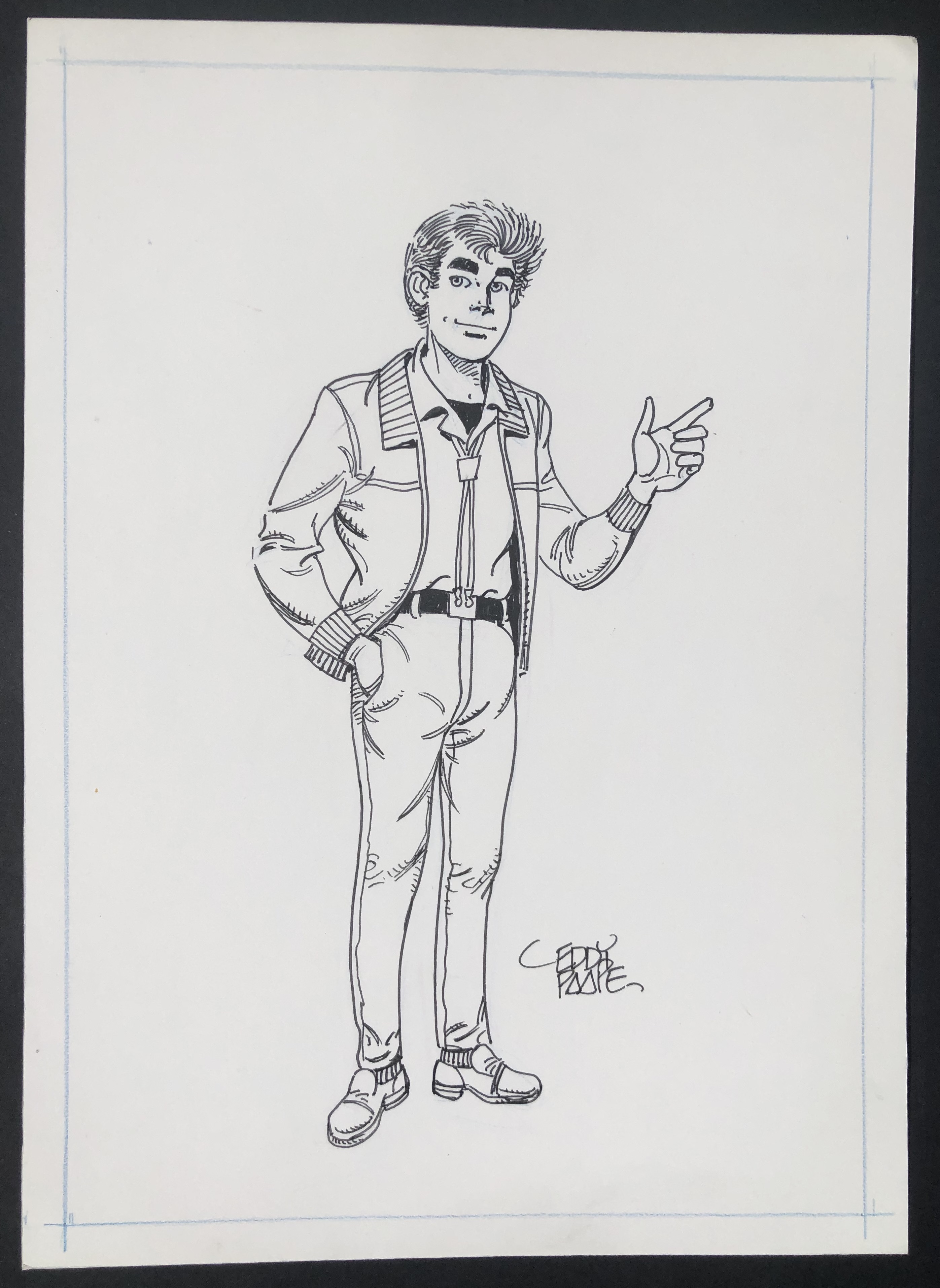 Eddy Paape, Jean-Michel Charlier, Illustration de commande représentant ...