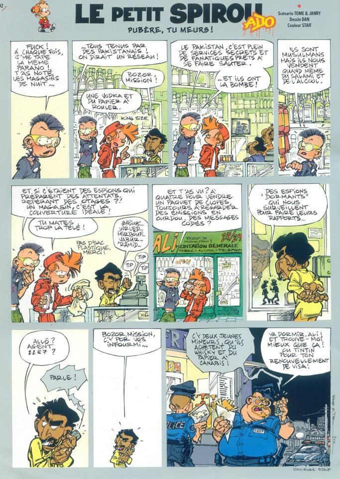 Janry Dan, Le Petit Spirou - Ado - Journal Spirou. - Planche originale