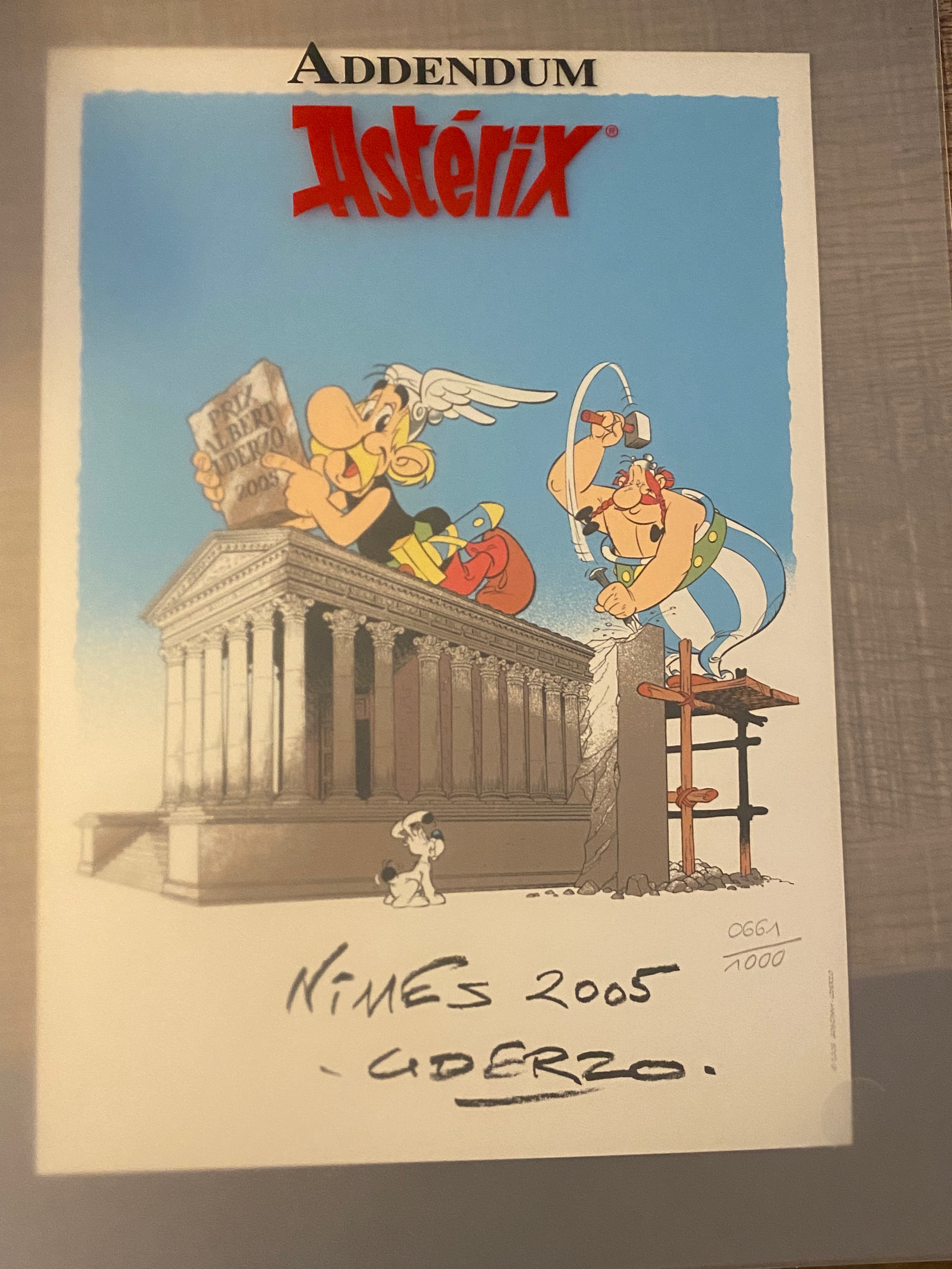 Uderzo (studios), illustration originale, Astérix et tout le village d ...