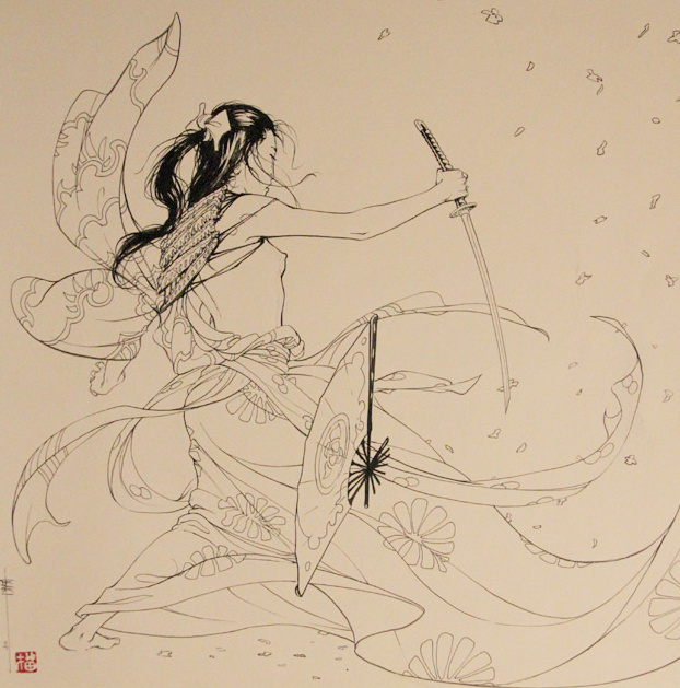 Samouraî par Frédéric Genêt - Illustration originale