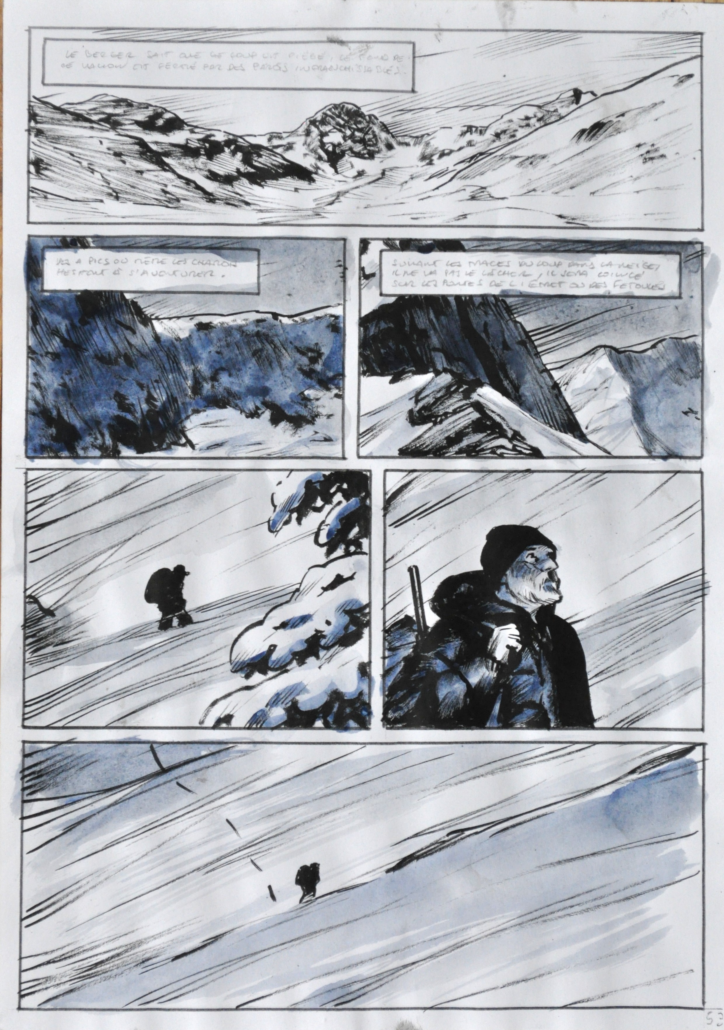 Le Loup par Jean-Marc Rochette - Planche originale