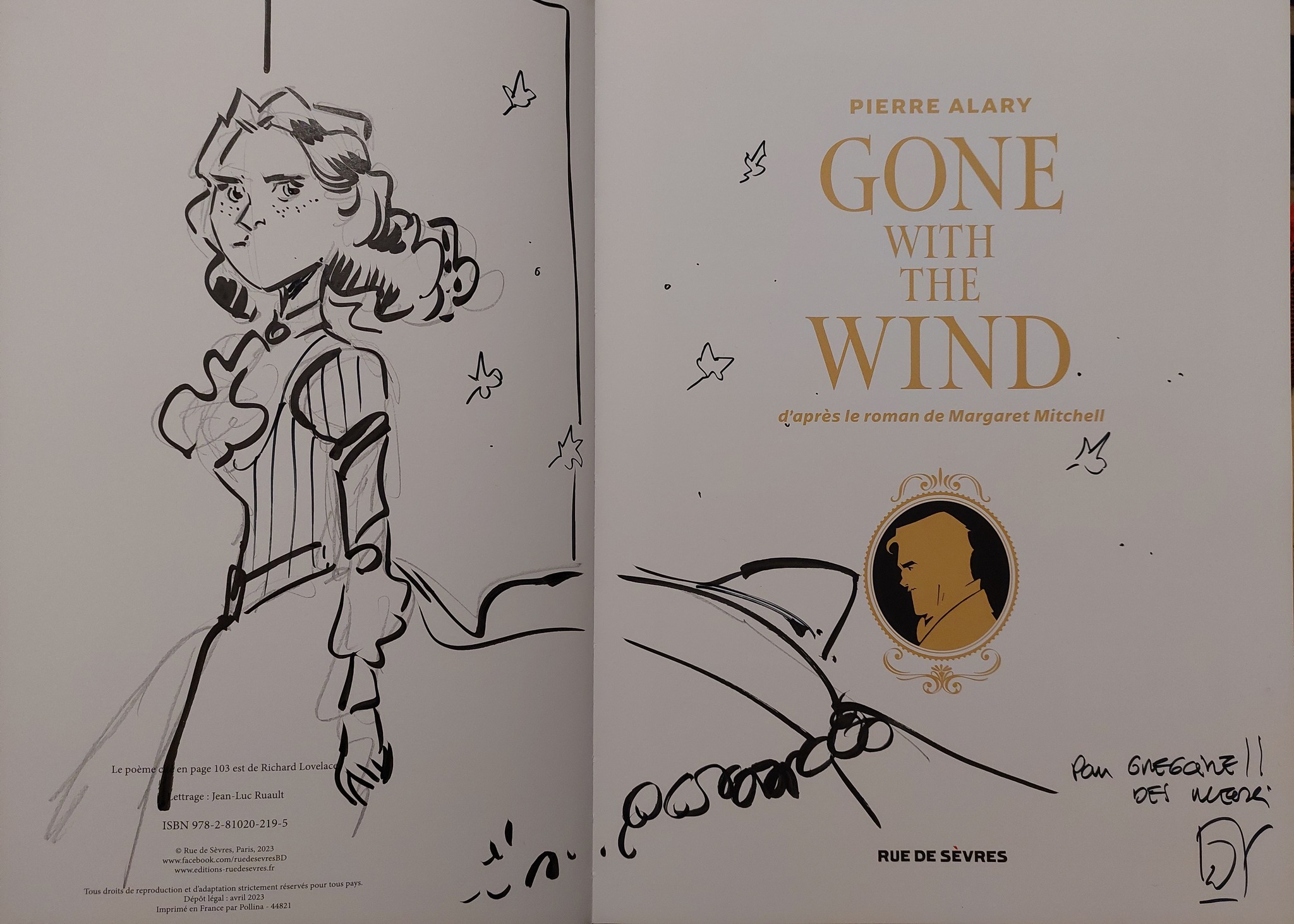 Pierre Alary, Gone with the wind - Tome 1 - Dédicace