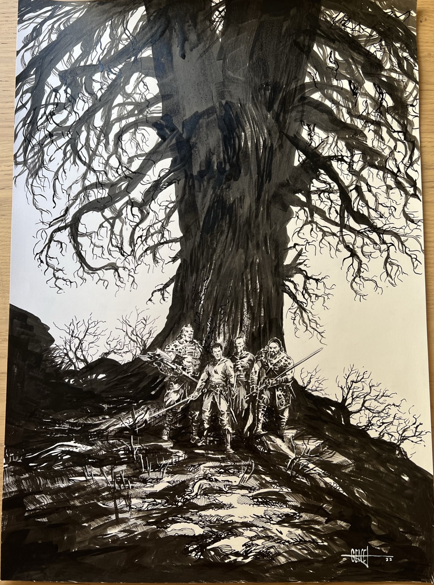 Frédéric Genêt, Gagner la Guerre T4 - Couverture N&B - Couverture originale