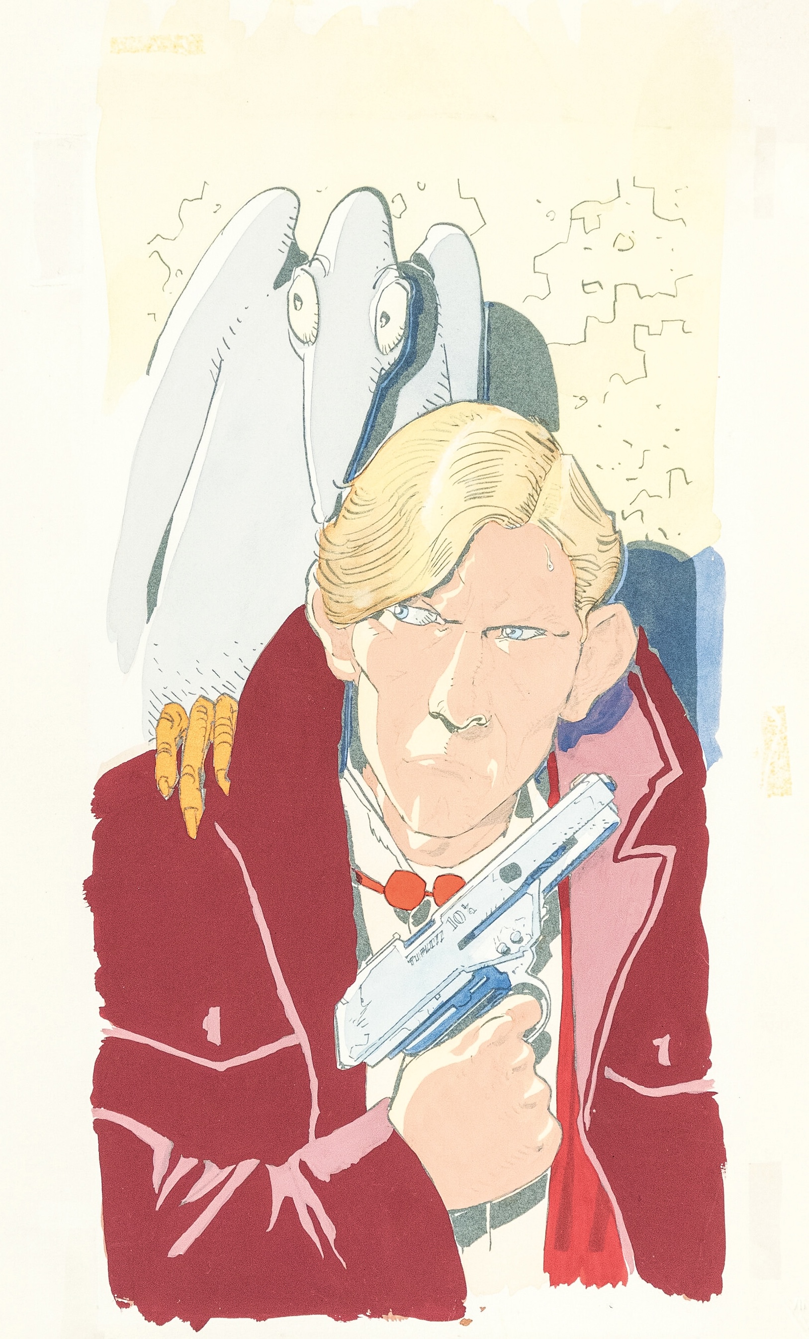 Moebius - John Difool - couverture Métal Hurlant - Couverture originale