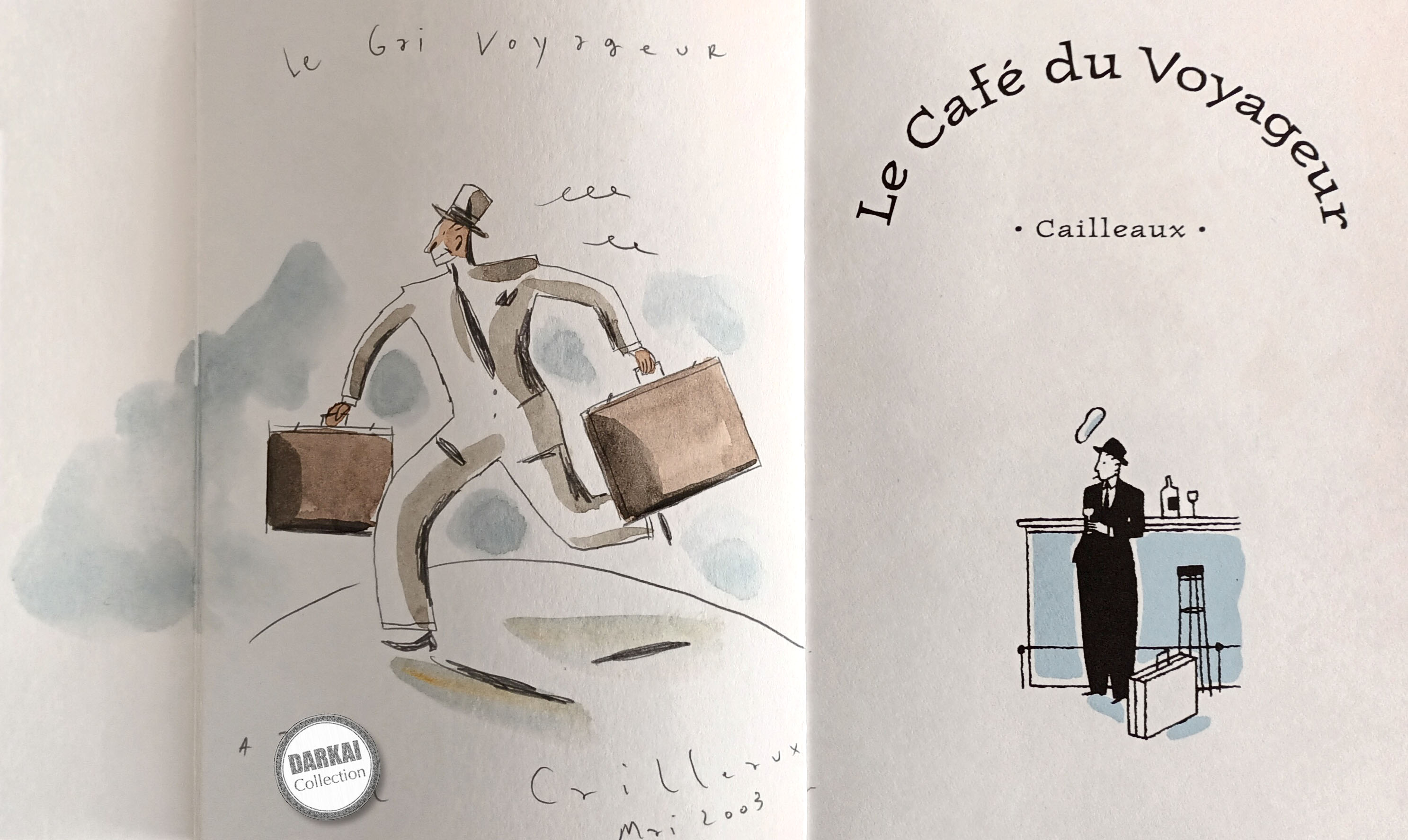 Le Café du Voyageur par Christian Cailleaux - Planche originale